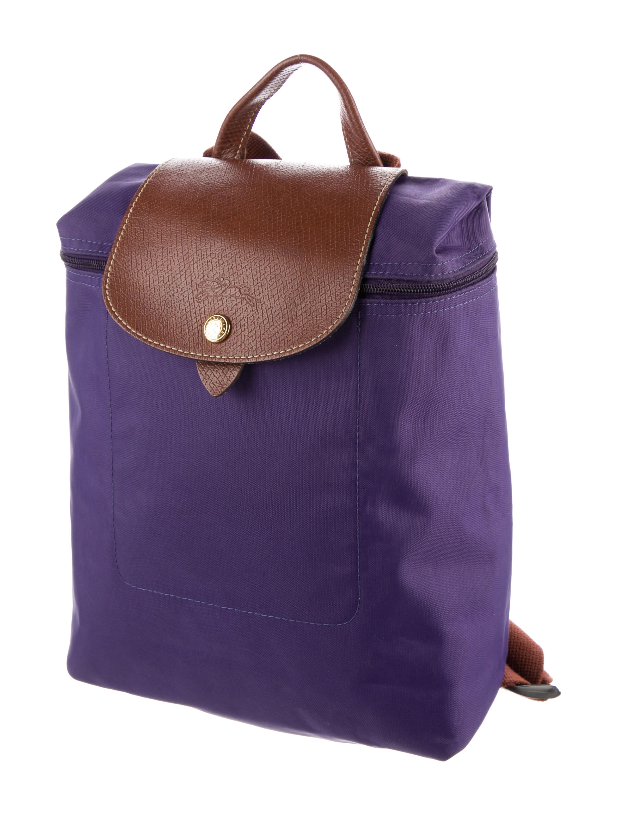 Longchamp Le Pliage "Sac a Dos" Backpack - Purple Backpacks, Handbags ...