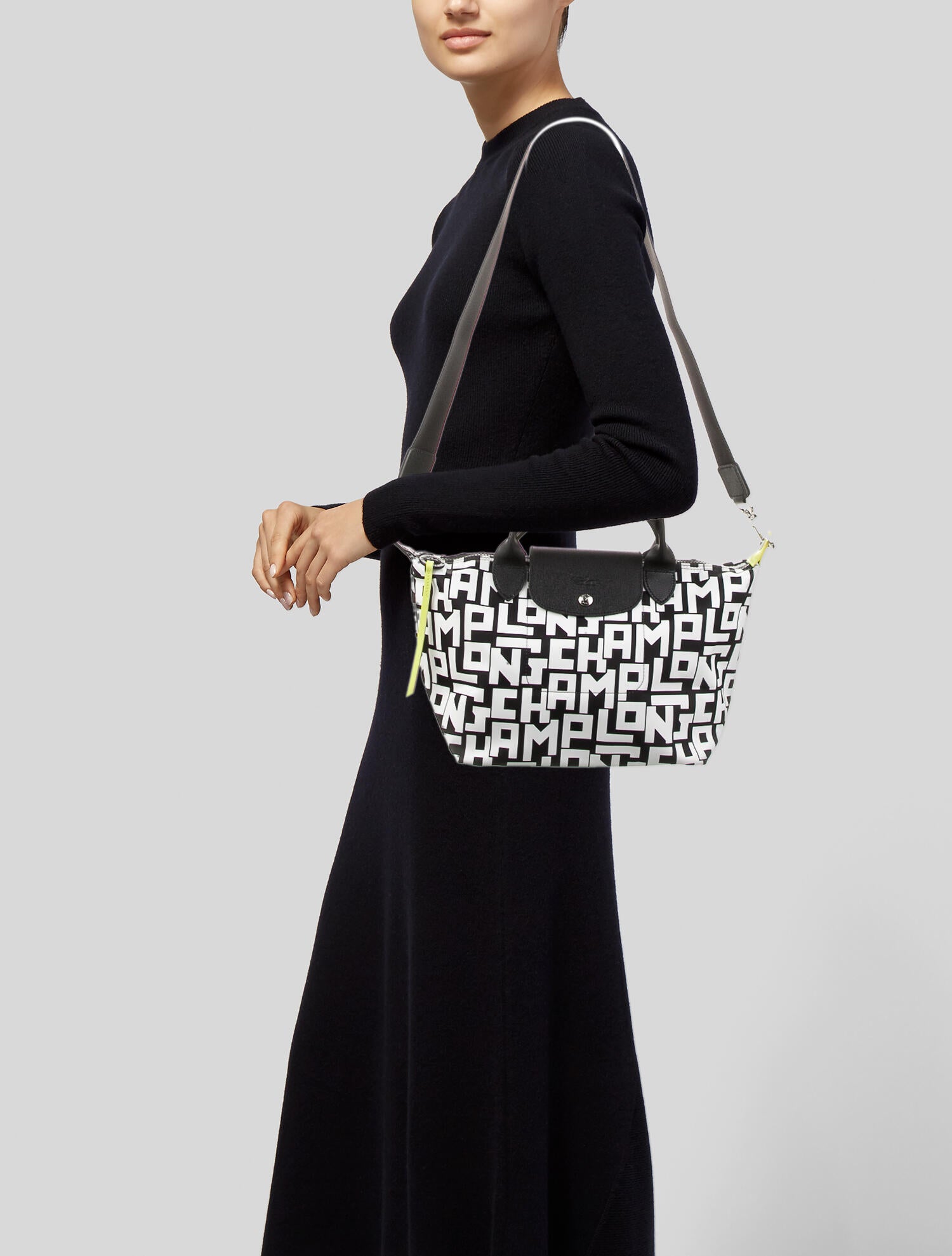 Longchamp Le Pliage LGP Large Logo Tote Bag - Black Totes, Handbags ...