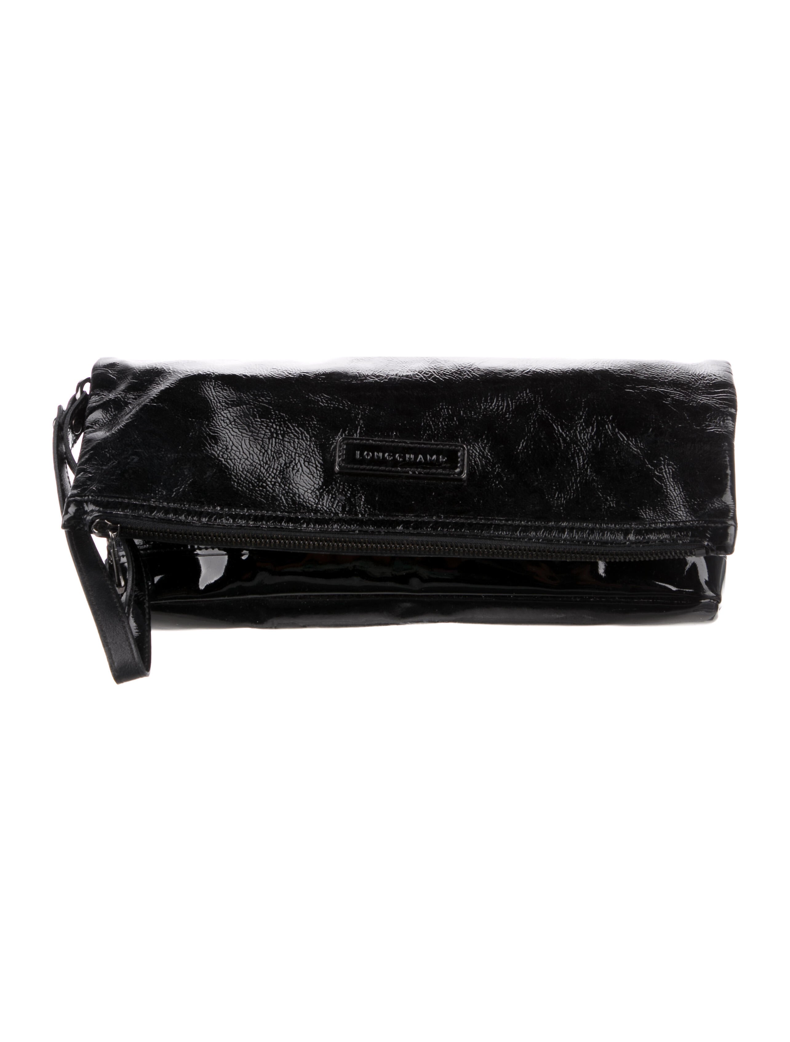 Longchamp Patent Leather Clutch - Black Clutches, Handbags - WL857304 ...