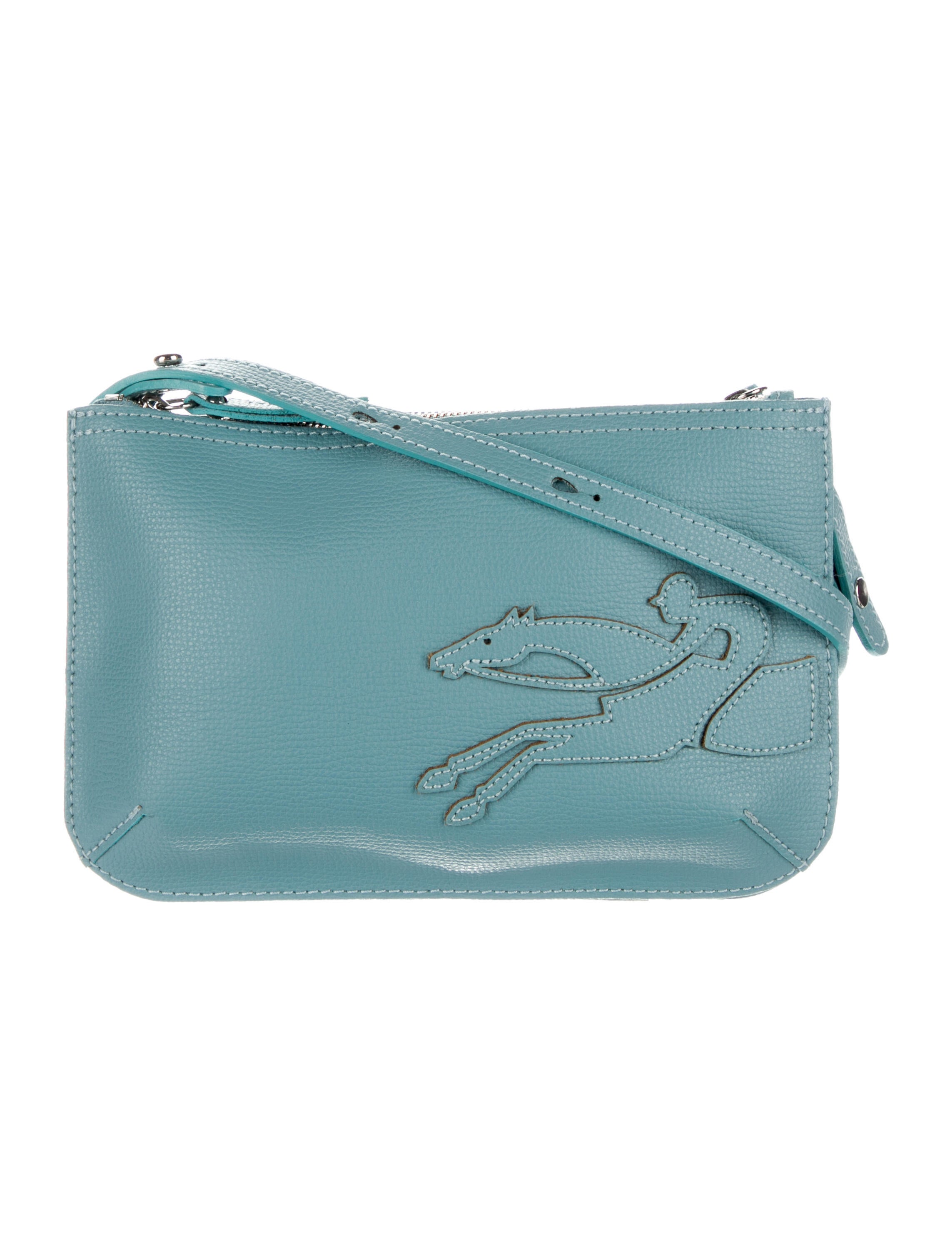 Longchamp Embossed Rousseau Shoulder Bag - Blue Shoulder Bags, Handbags ...
