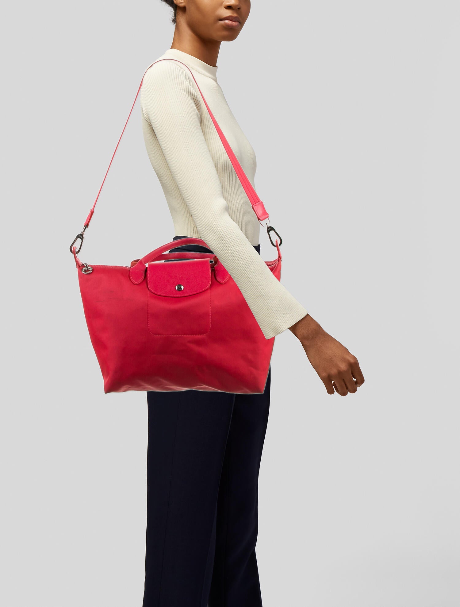Longchamp Nylon Le Pliage Tote - Red Totes, Handbags - WL857545 | The ...
