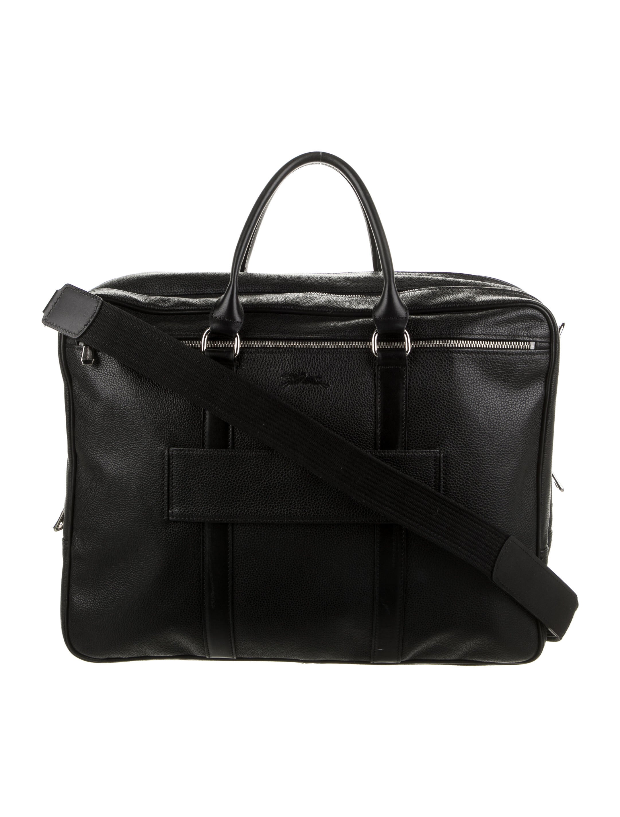 Longchamp Leather Briefcase - Black Totes, Handbags - WL857592 | The ...