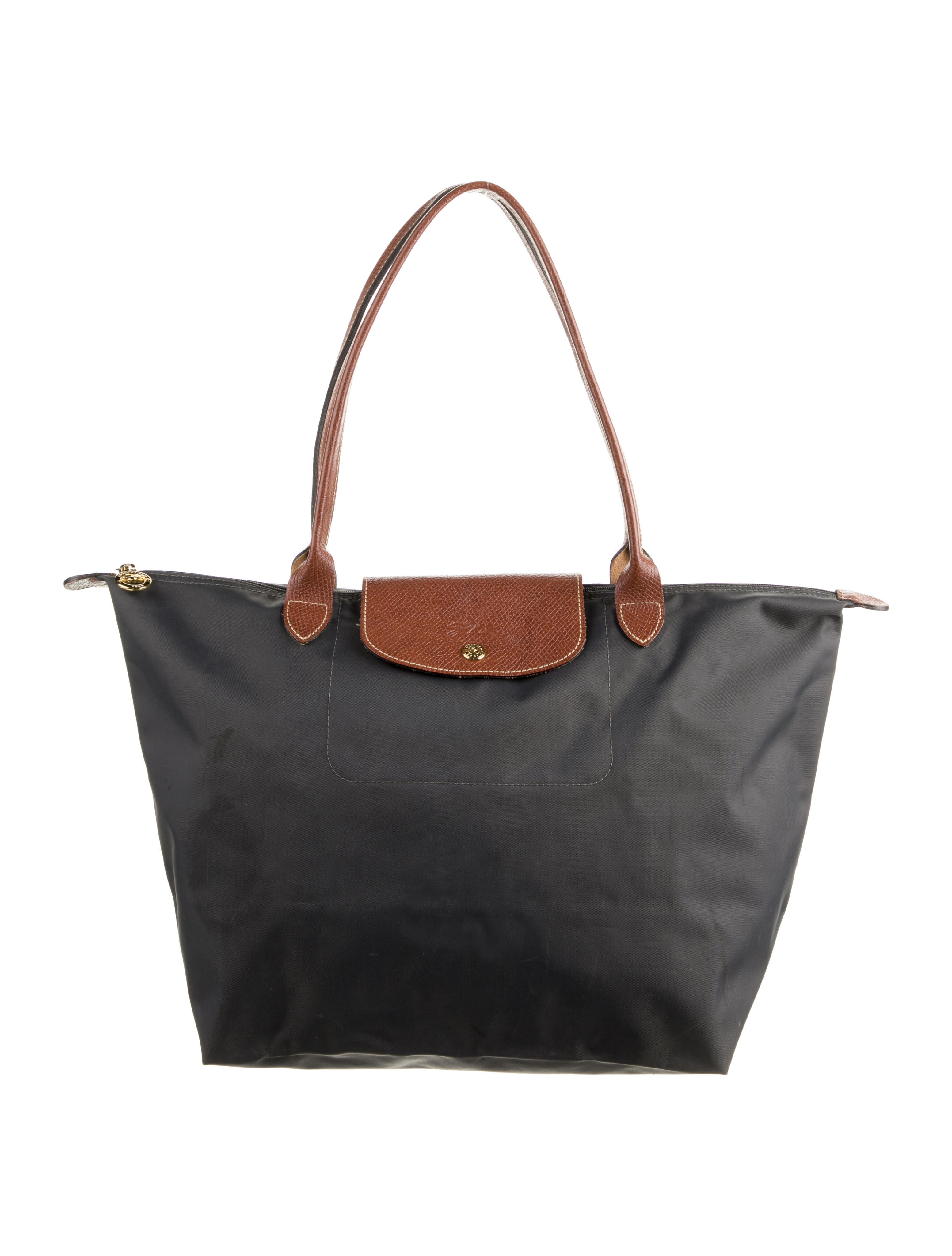 Longchamp Nylon Le Pliage Tote Bag - Grey Totes, Handbags - WL857650 ...