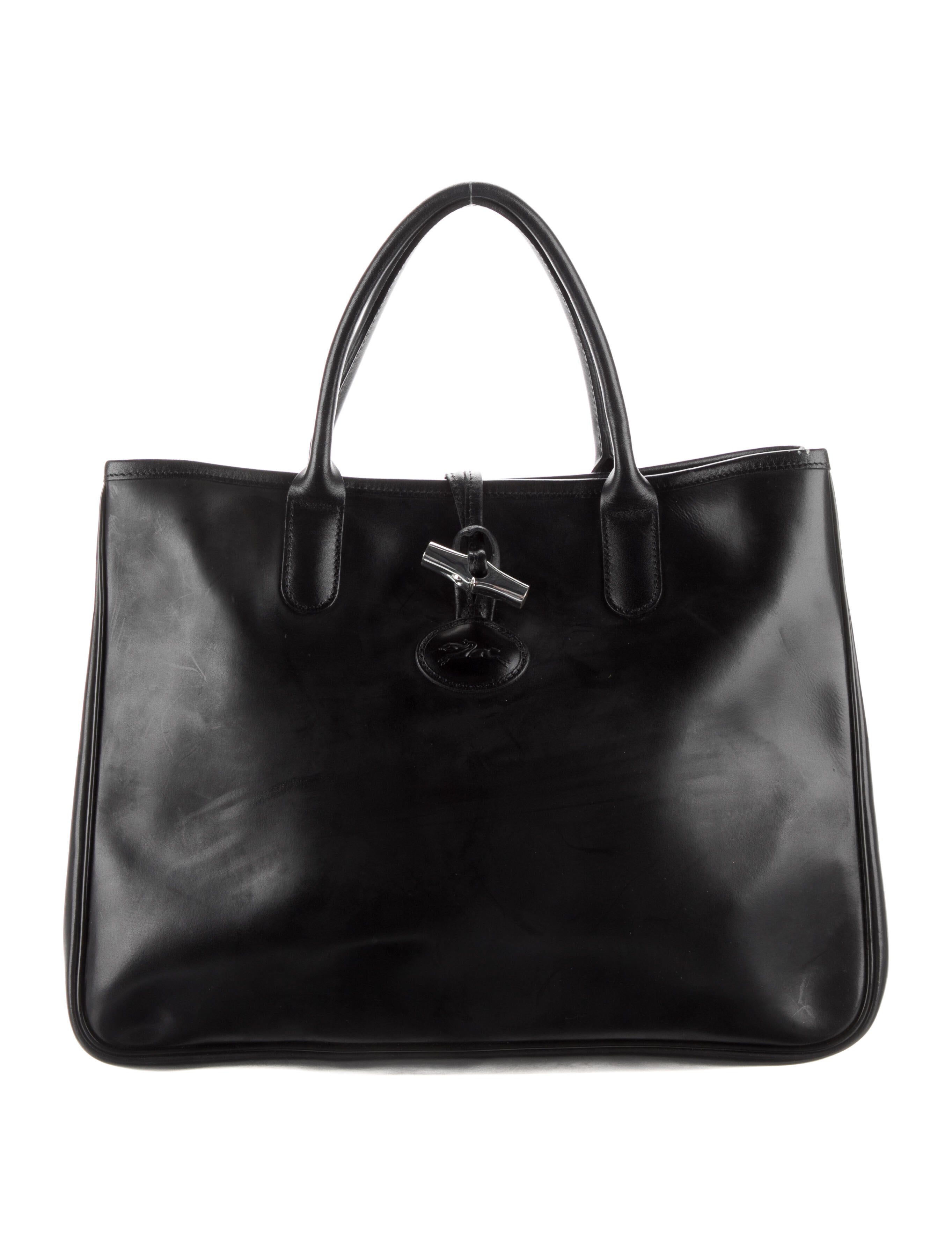 Longchamp Leather Tote Bag - Black Totes, Handbags - WL857699 | The ...