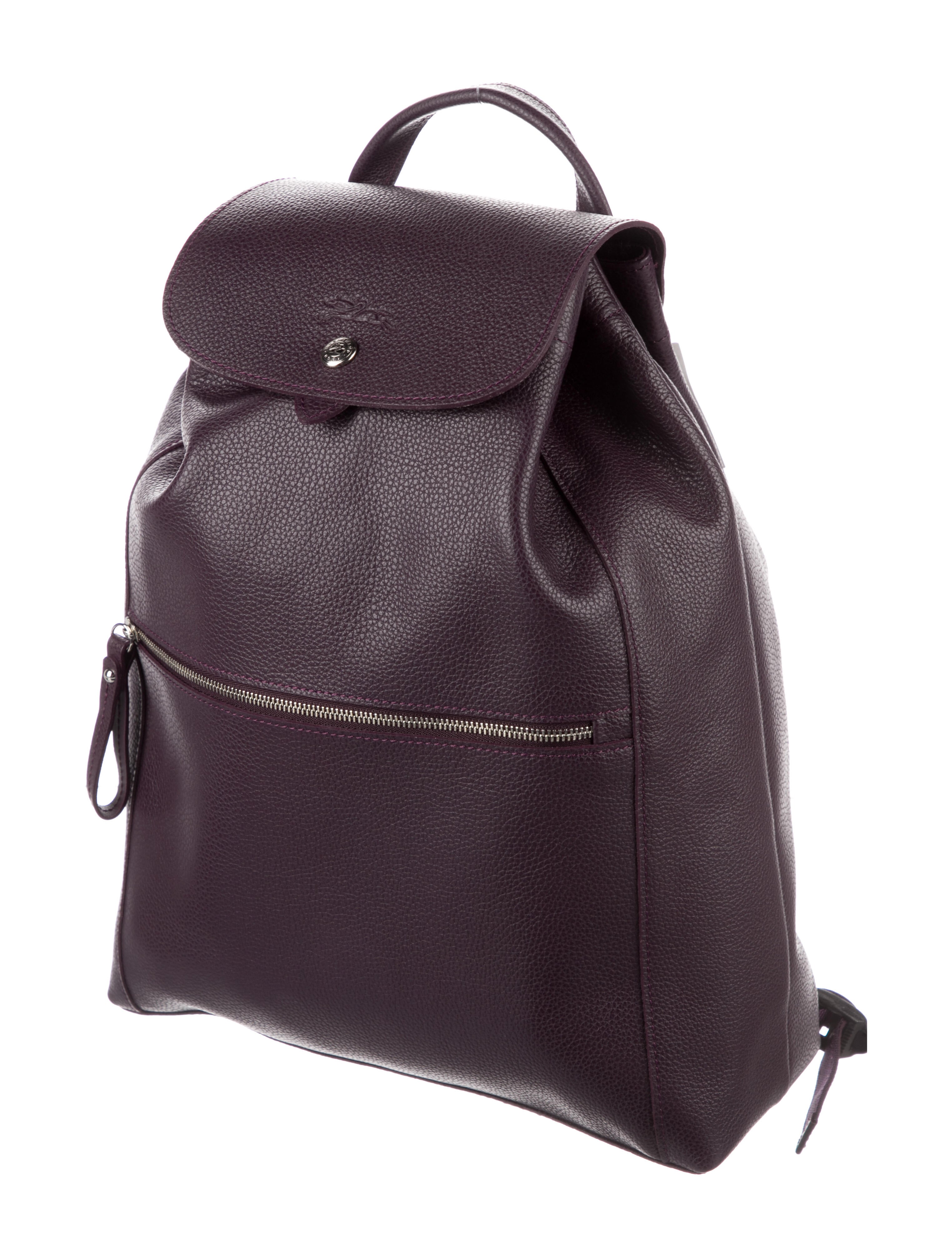Longchamp Leather Backpack - Purple Backpacks, Handbags - WL858663 ...