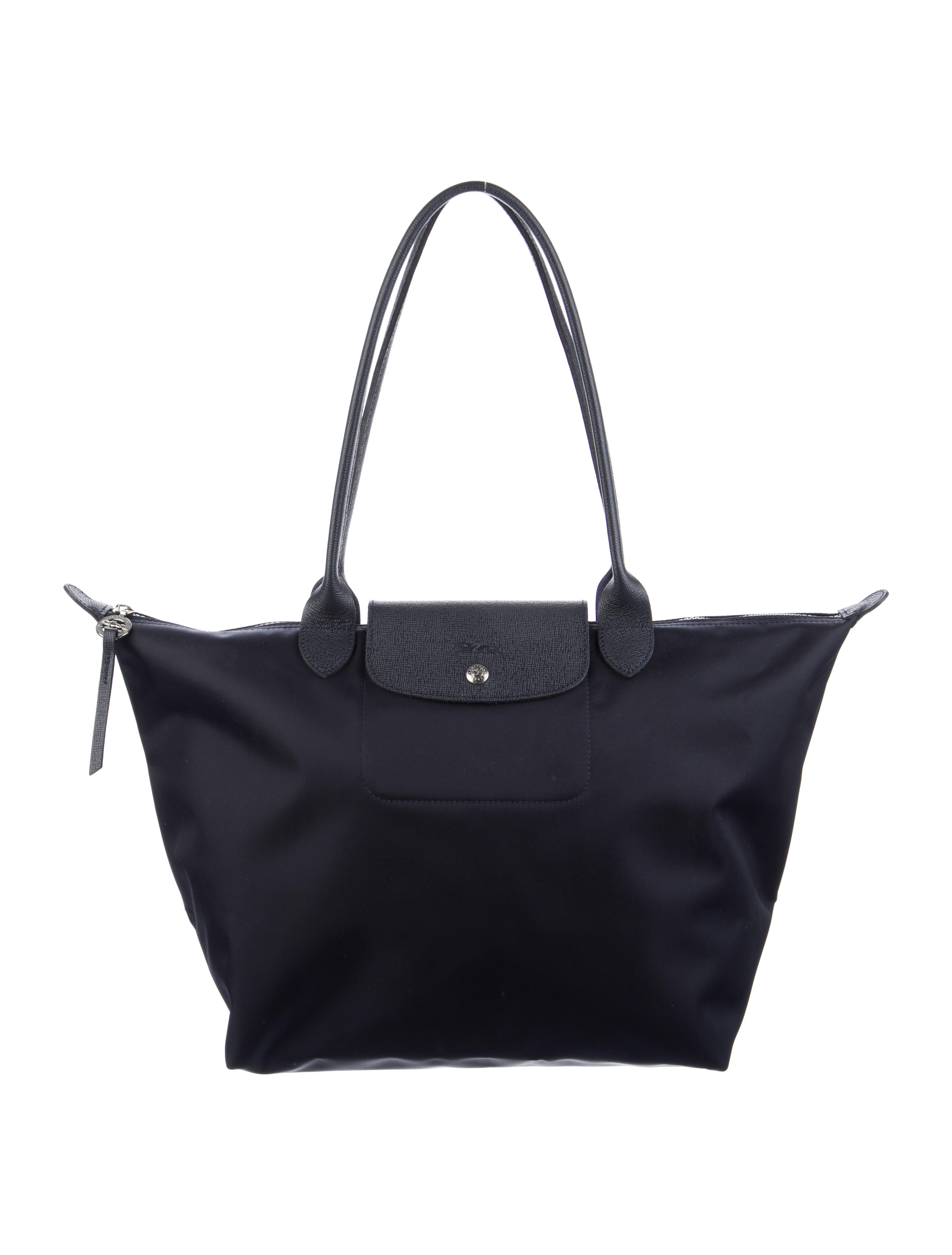 Longchamp Nylon Le Pliage Tote Bag - Black Totes, Handbags - WL858388 ...
