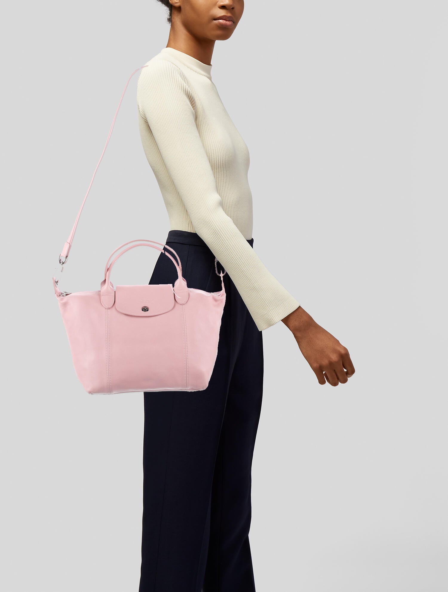 Longchamp Le Pliage Handle Bag - Pink Handle Bags, Handbags - WL859631 ...