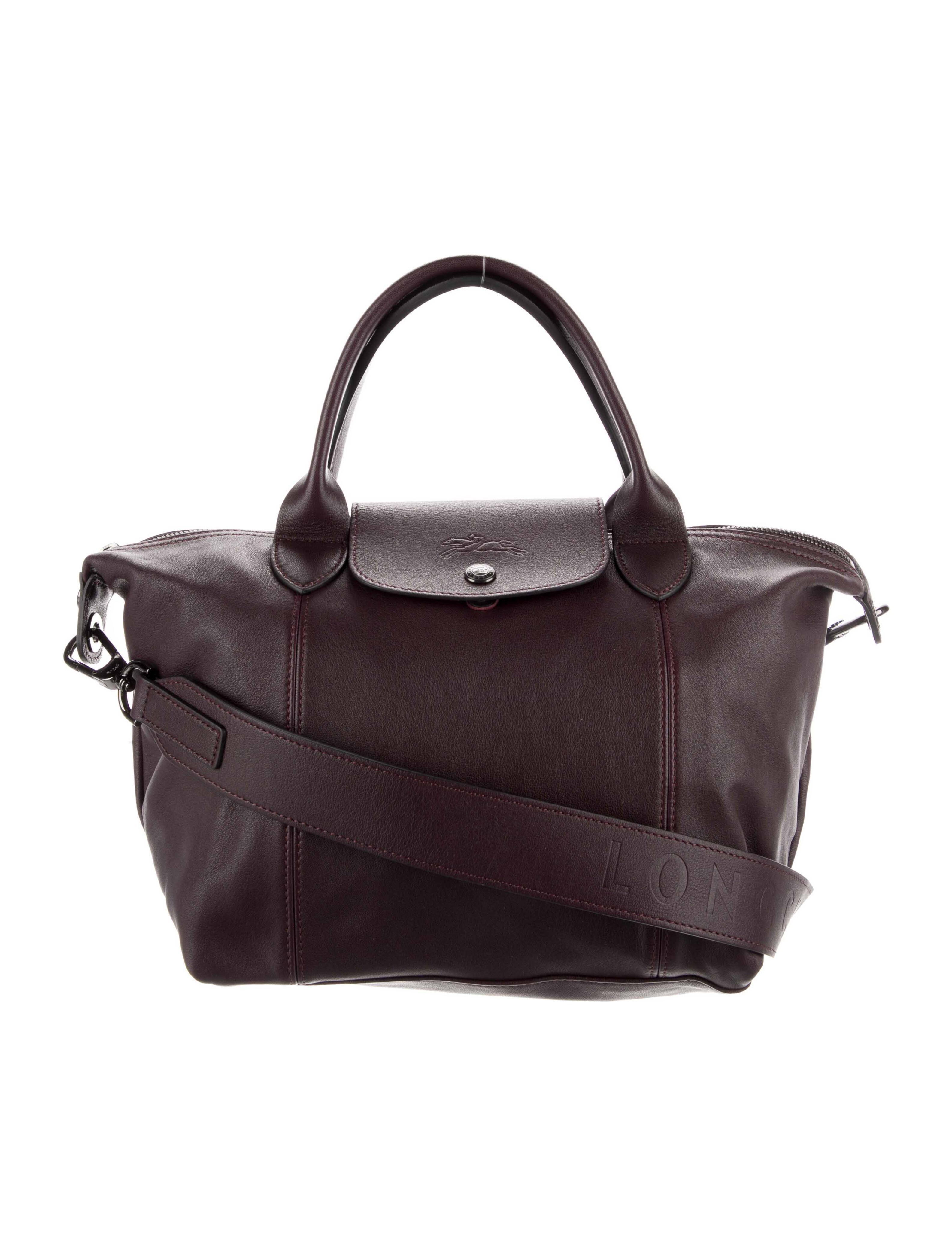 Longchamp Leather Modele Depose Tote - Burgundy Handle Bags, Handbags ...