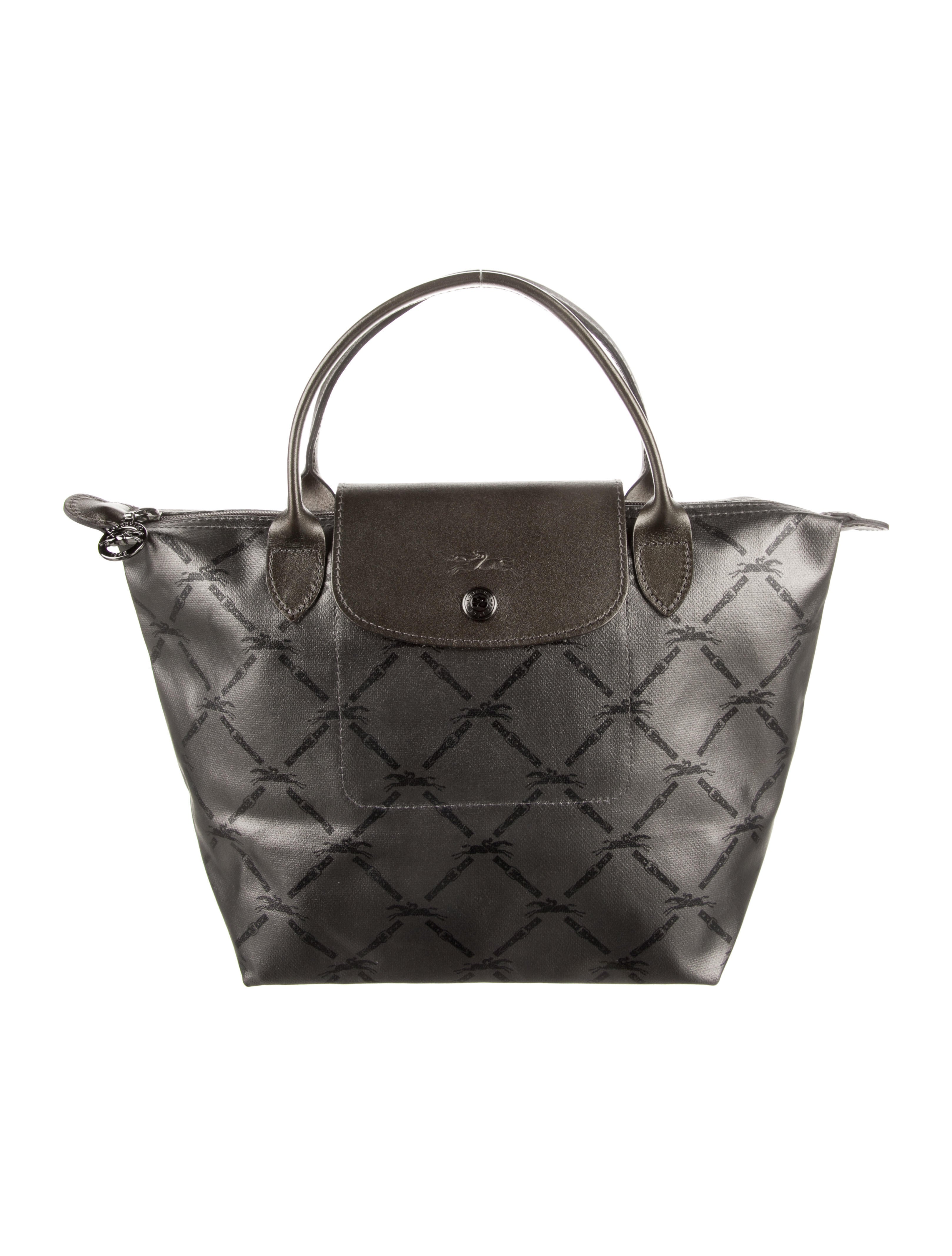 Longchamp Coated Canvas Mini Tote Bag - Grey Mini Bags, Handbags ...