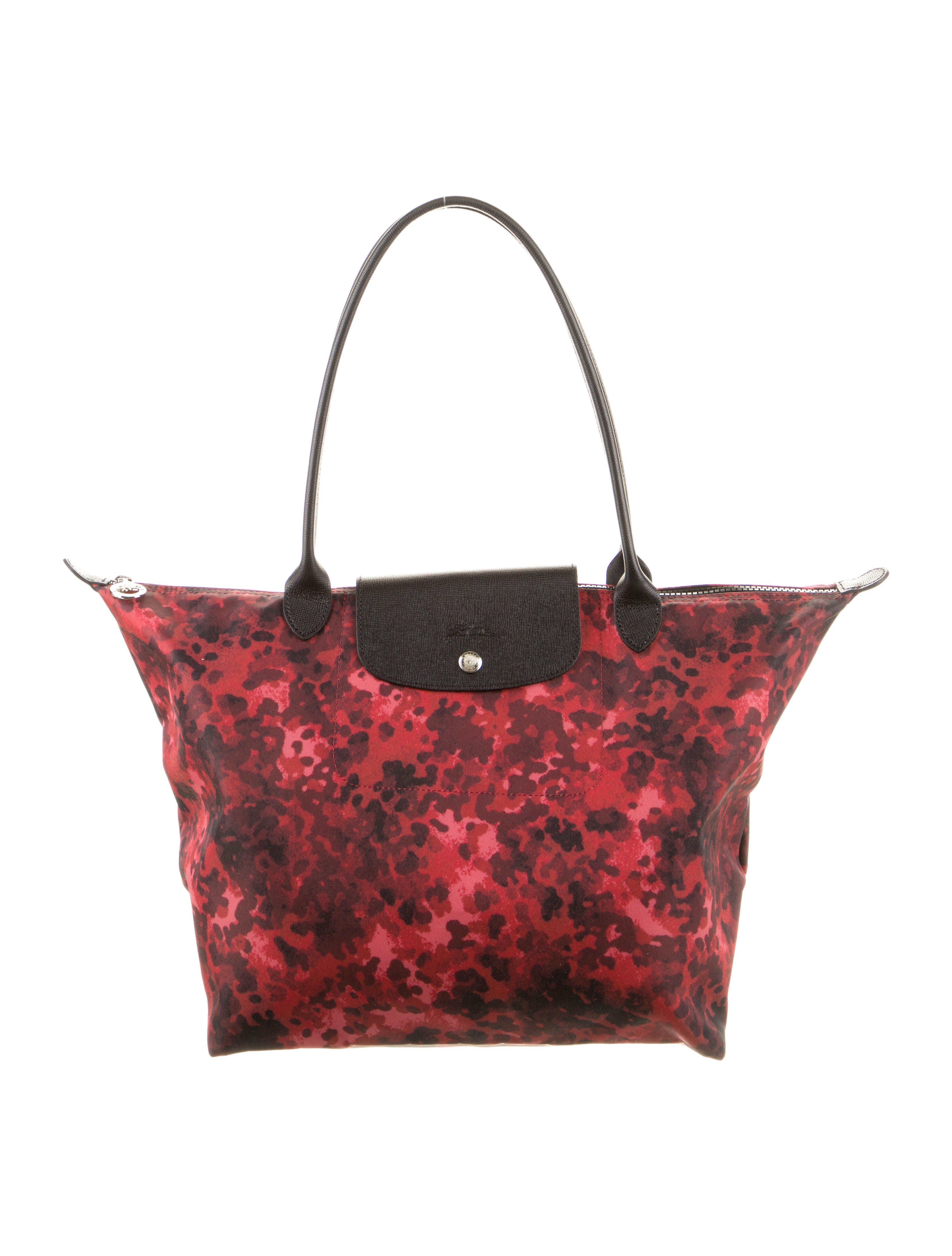 Longchamp Nylon Leather Trimmed Tote - Red Totes, Handbags - WL861236 ...