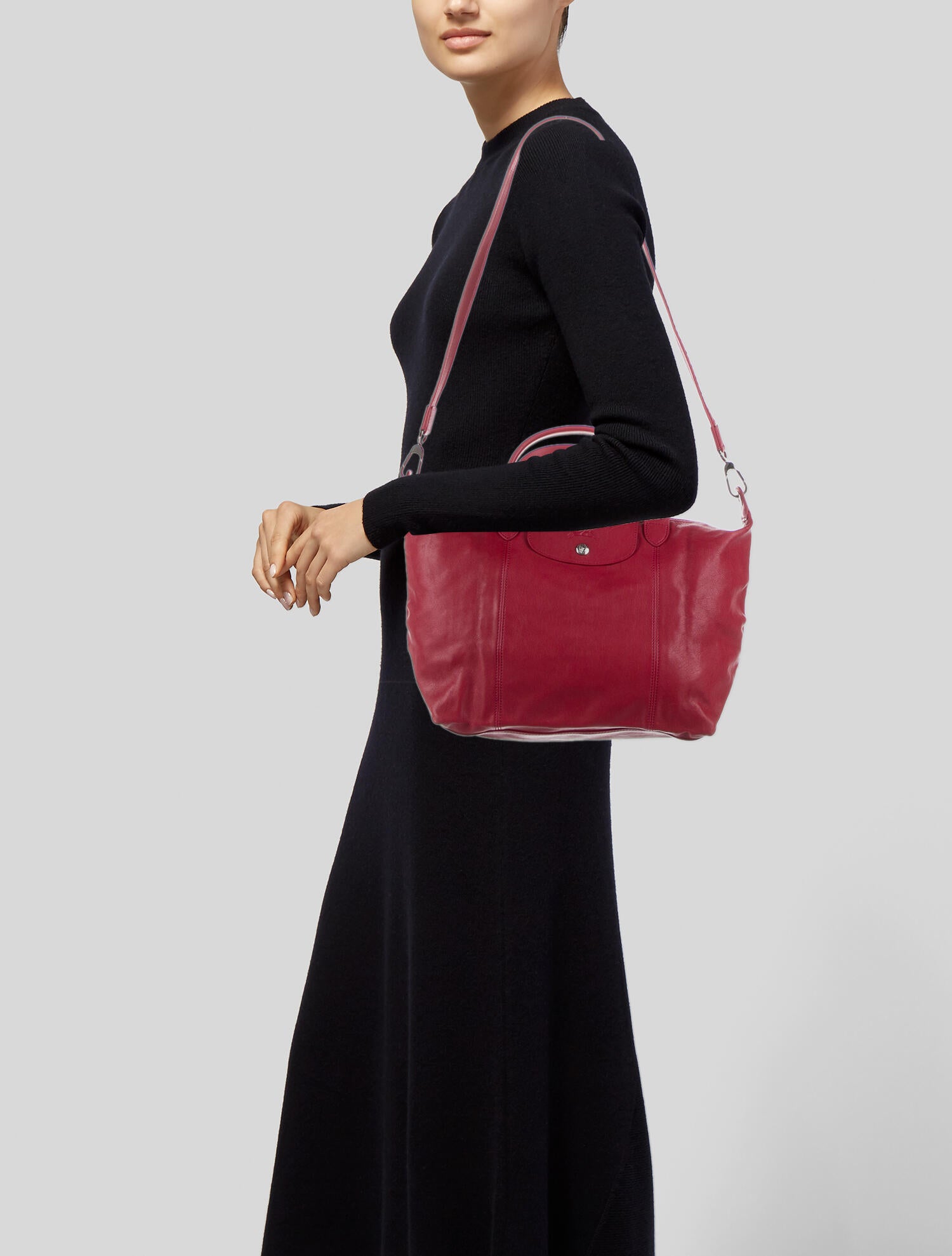 Longchamp Leather Zip Tote - Red Totes, Handbags - WL861529 | The RealReal