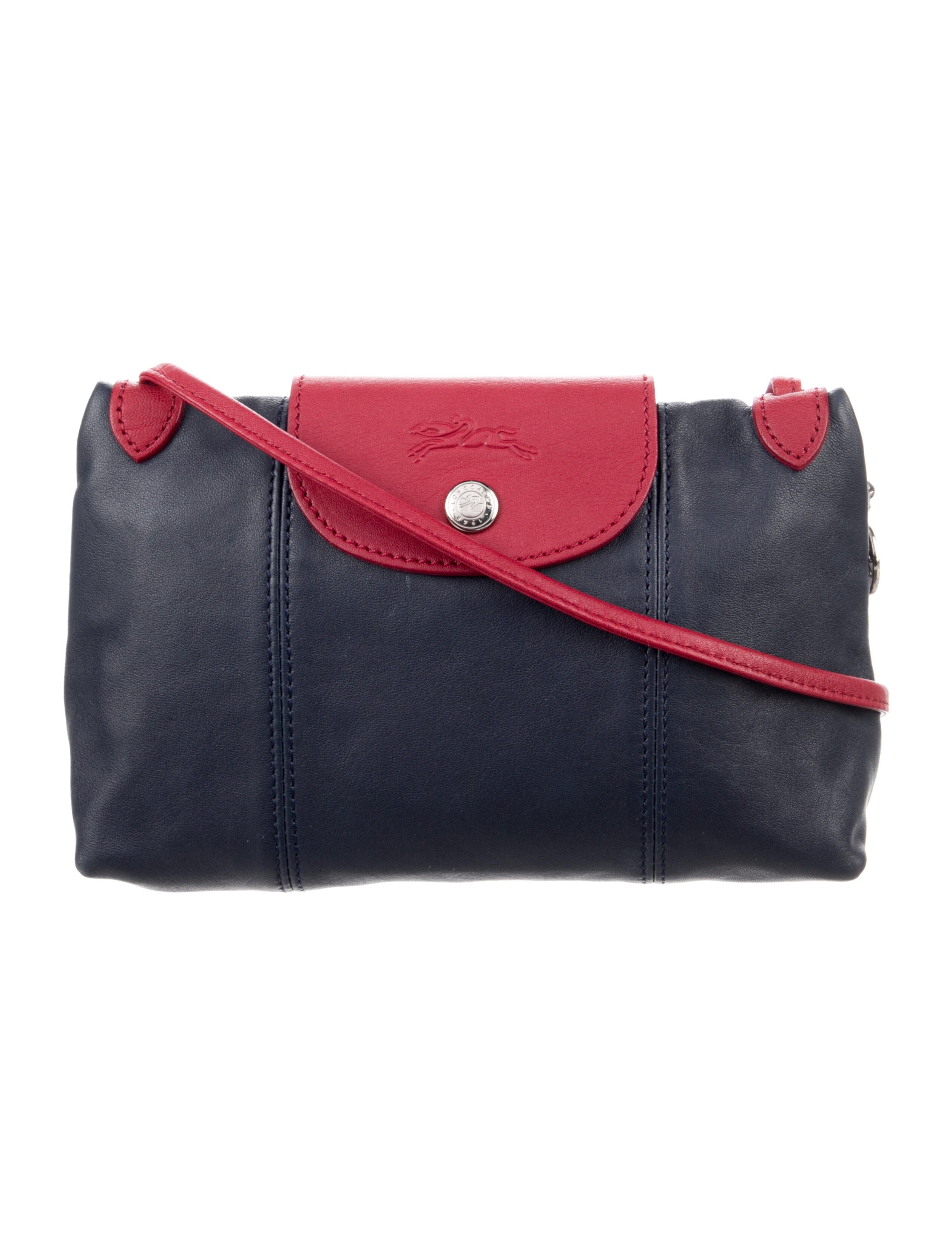 Longchamp Small Le Pliage Cuir Crossbody - Blue Crossbody Bags ...