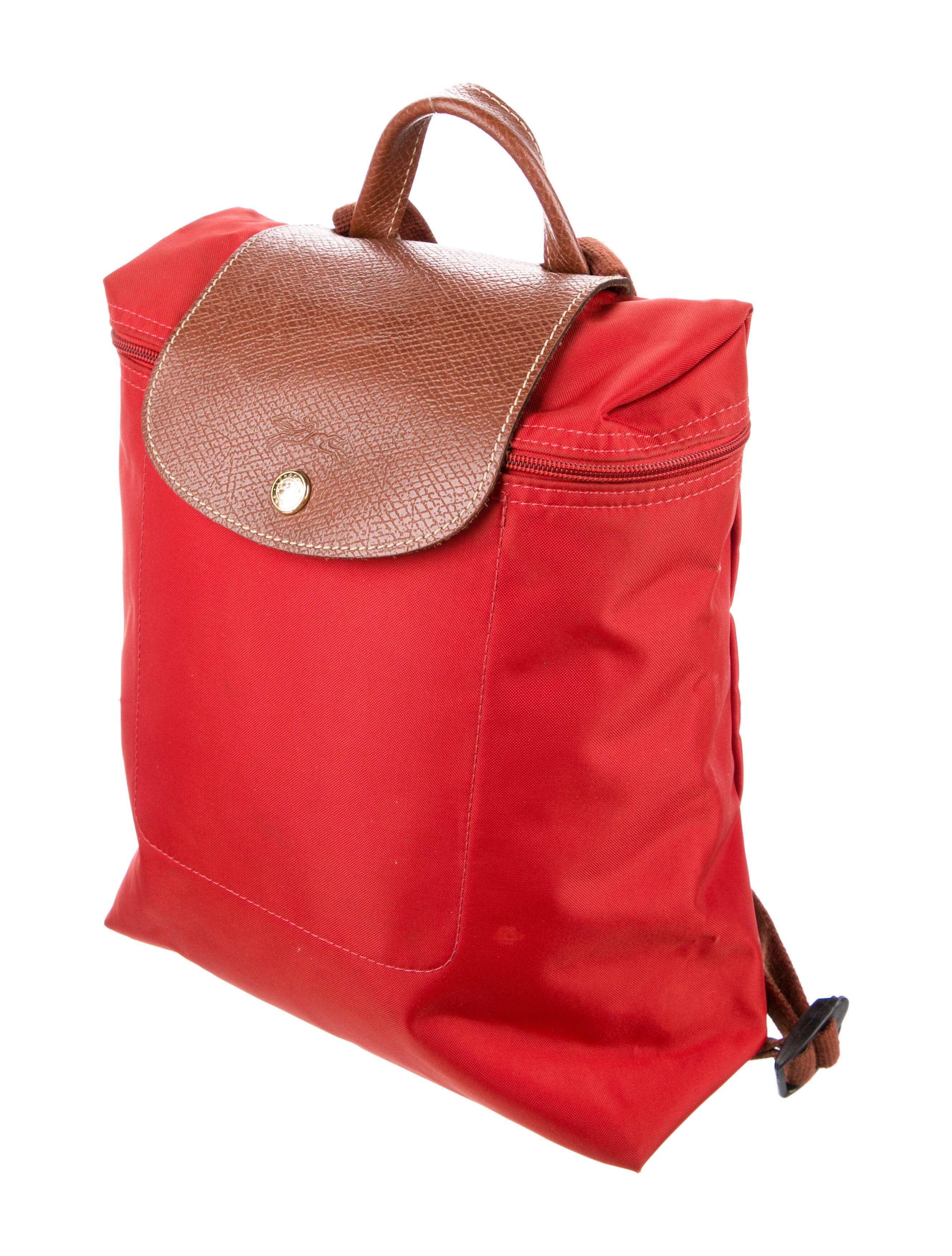 Longchamp Le Pliage Sac A Dos Backpack - Red Backpacks, Handbags ...