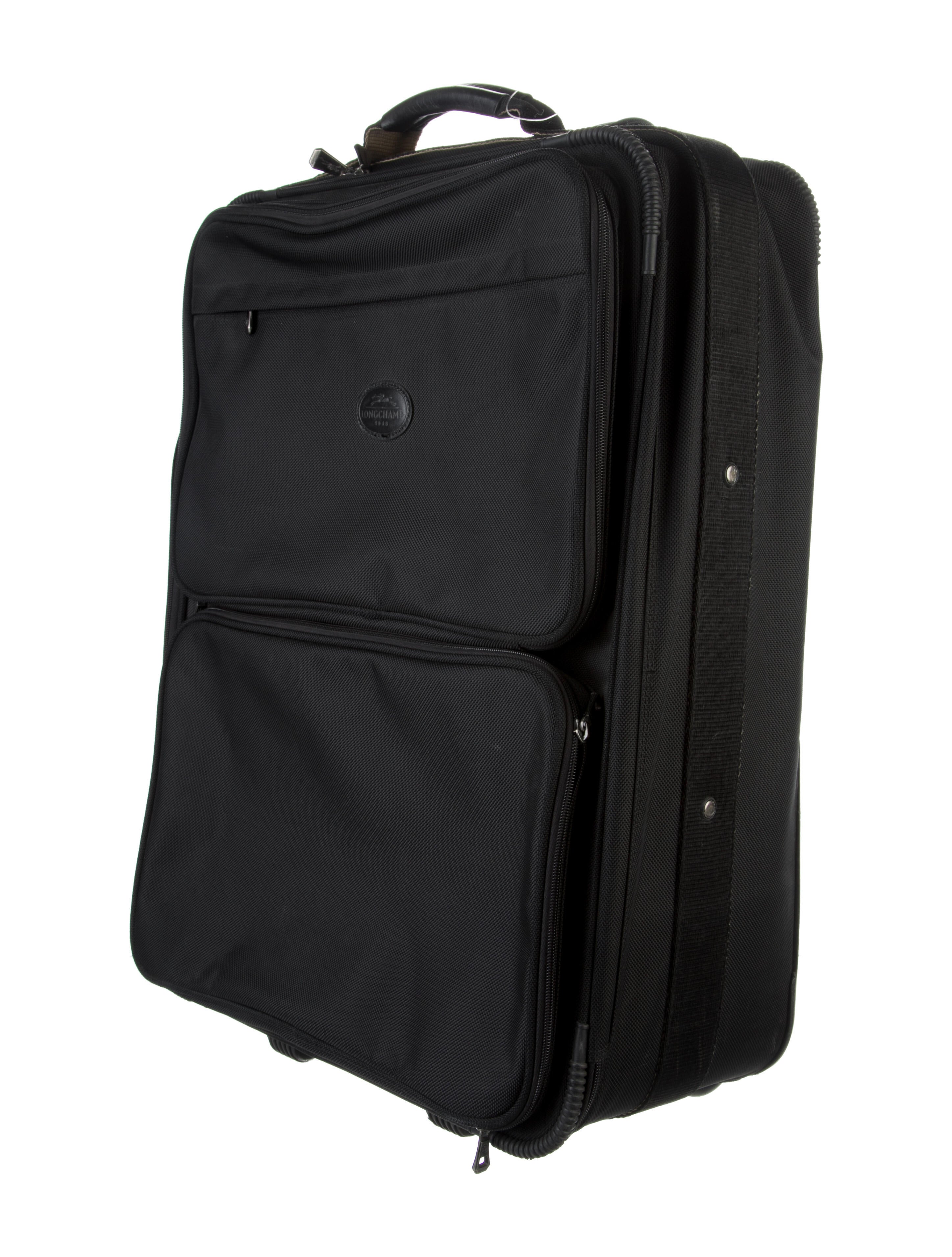 Longchamp Vintage Nylon Rolling Suitcase - Black Luggage and Travel ...