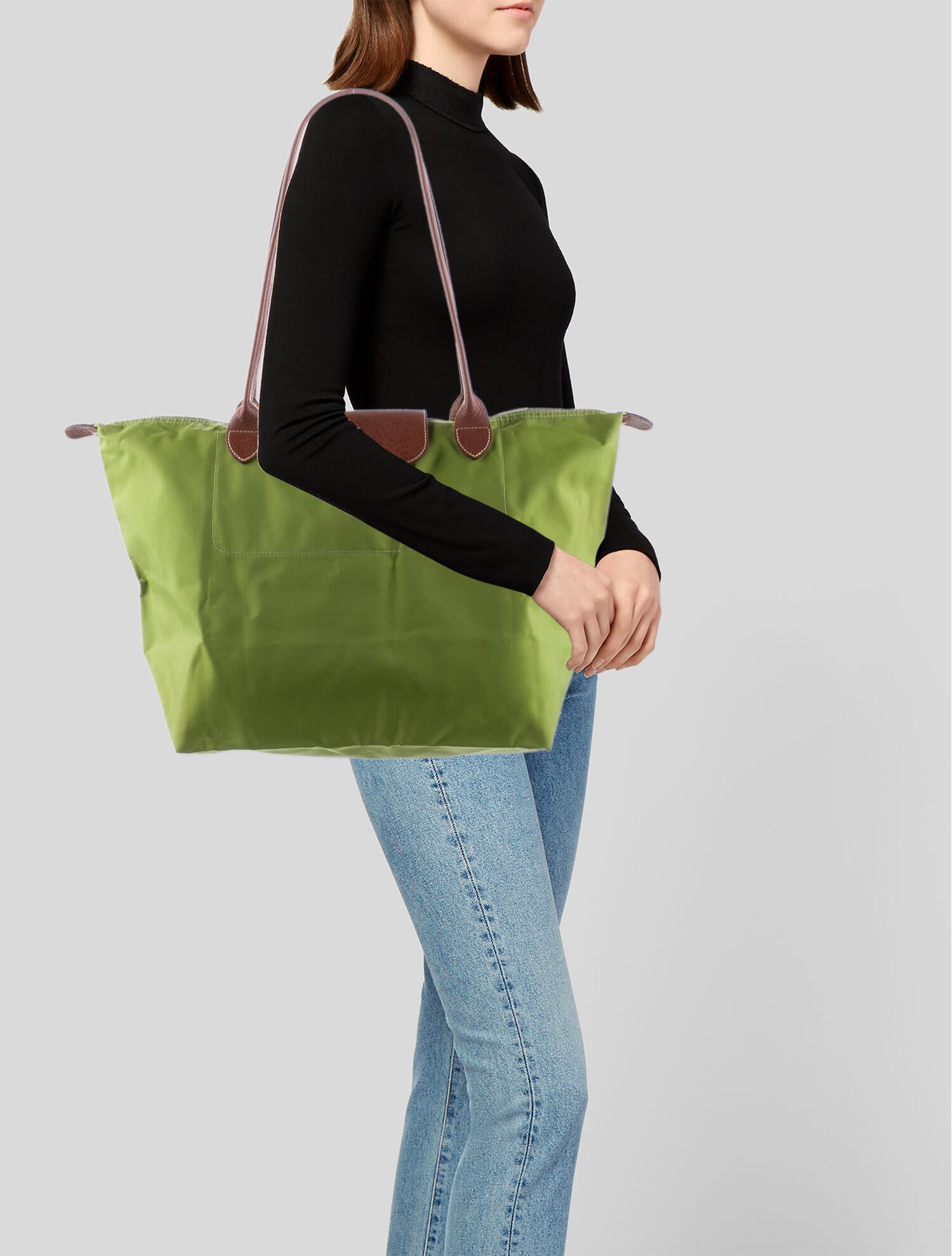 Longchamp Le Pliage Nylon Tote Bag - Green Totes, Handbags - WL860165 ...