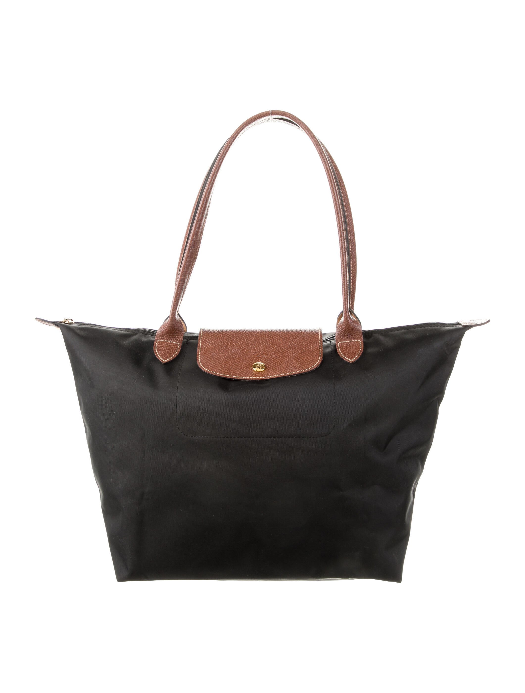 Longchamp Nylon Le Pliage Tote Bag - Black Totes, Handbags - WL863409 ...
