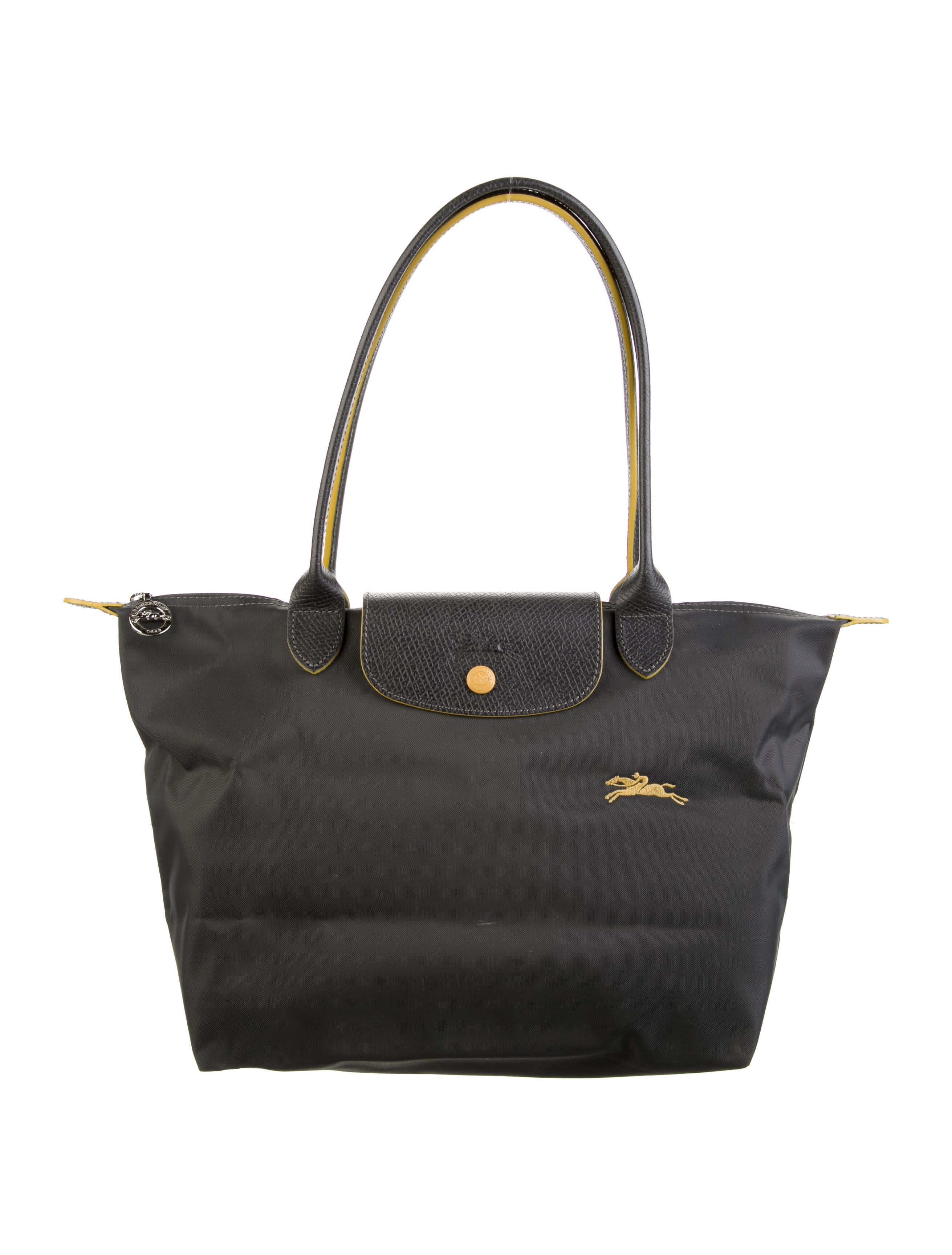 Longchamp Nylon Le Pliage "Shopping" Tote - Grey Totes, Handbags ...