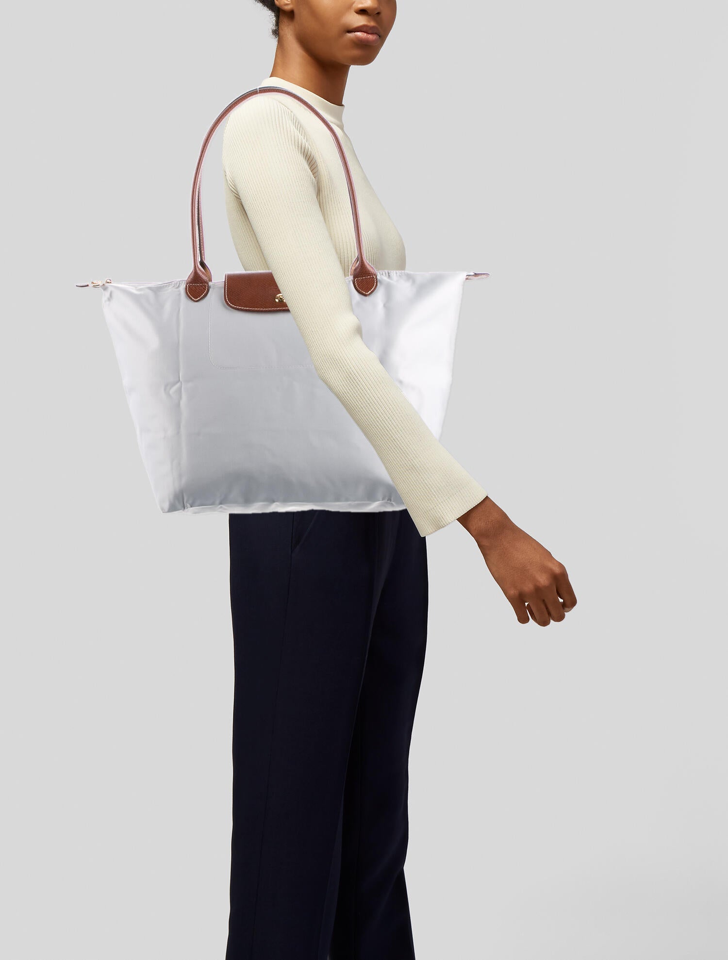 Longchamp Le Pliage Tote Bag - Grey Totes, Handbags - WL864381 | The ...