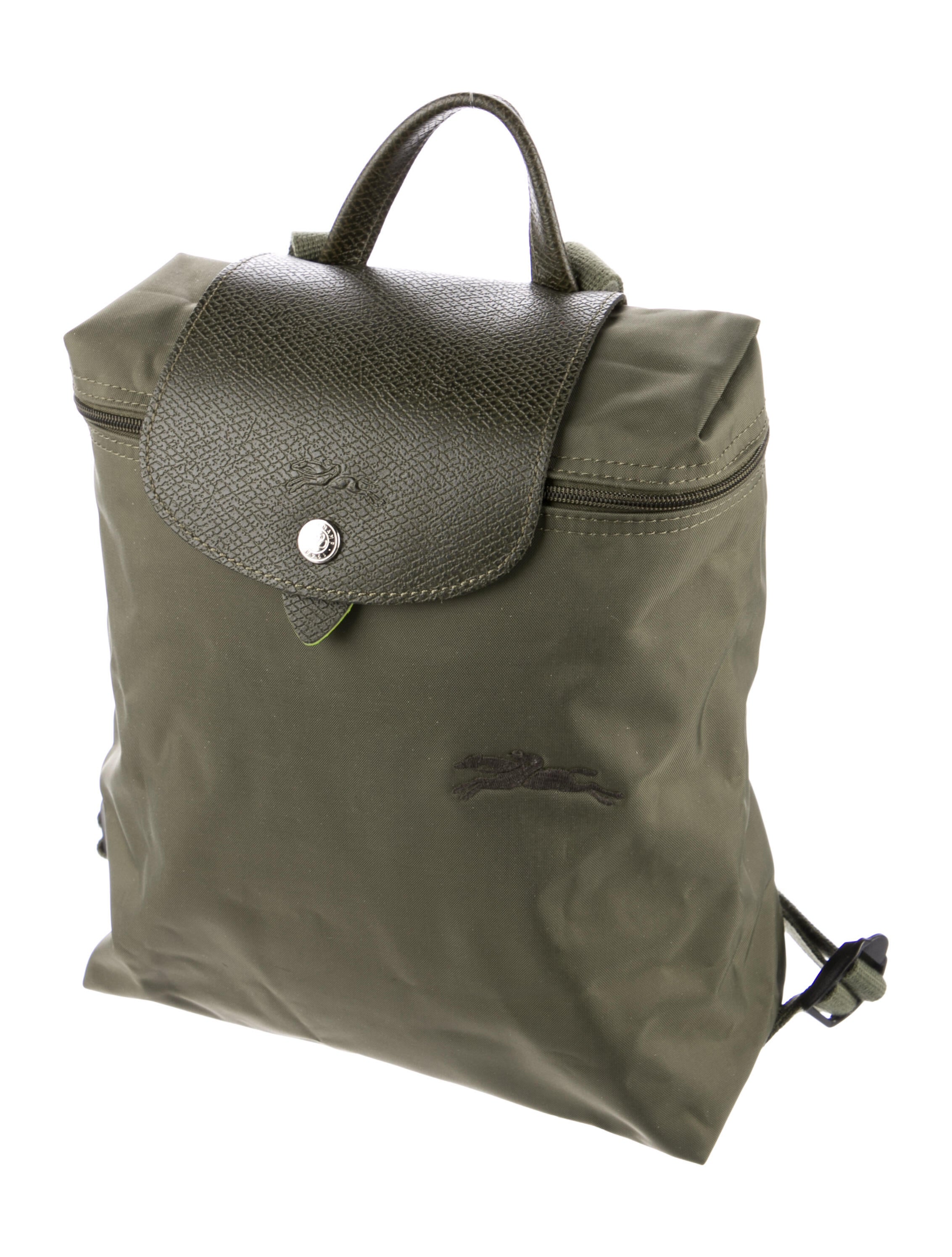 Longchamp Nylon Le Pliage Backpack Green Backpacks Handbags