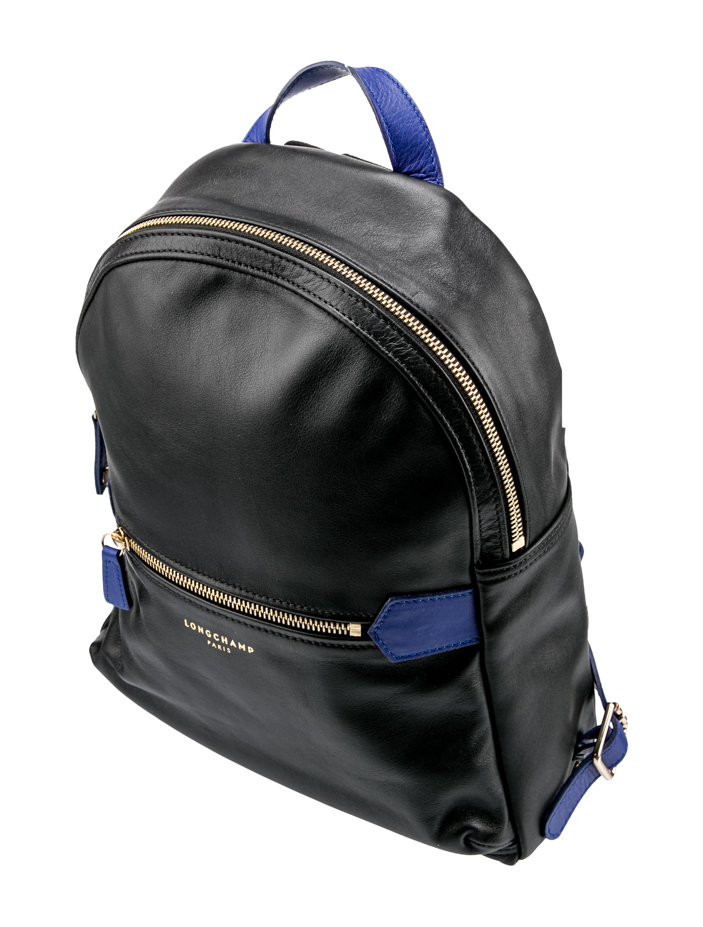 Christian Louboutin Studded Leather Backpack - Blue Backpacks, Handbags ...