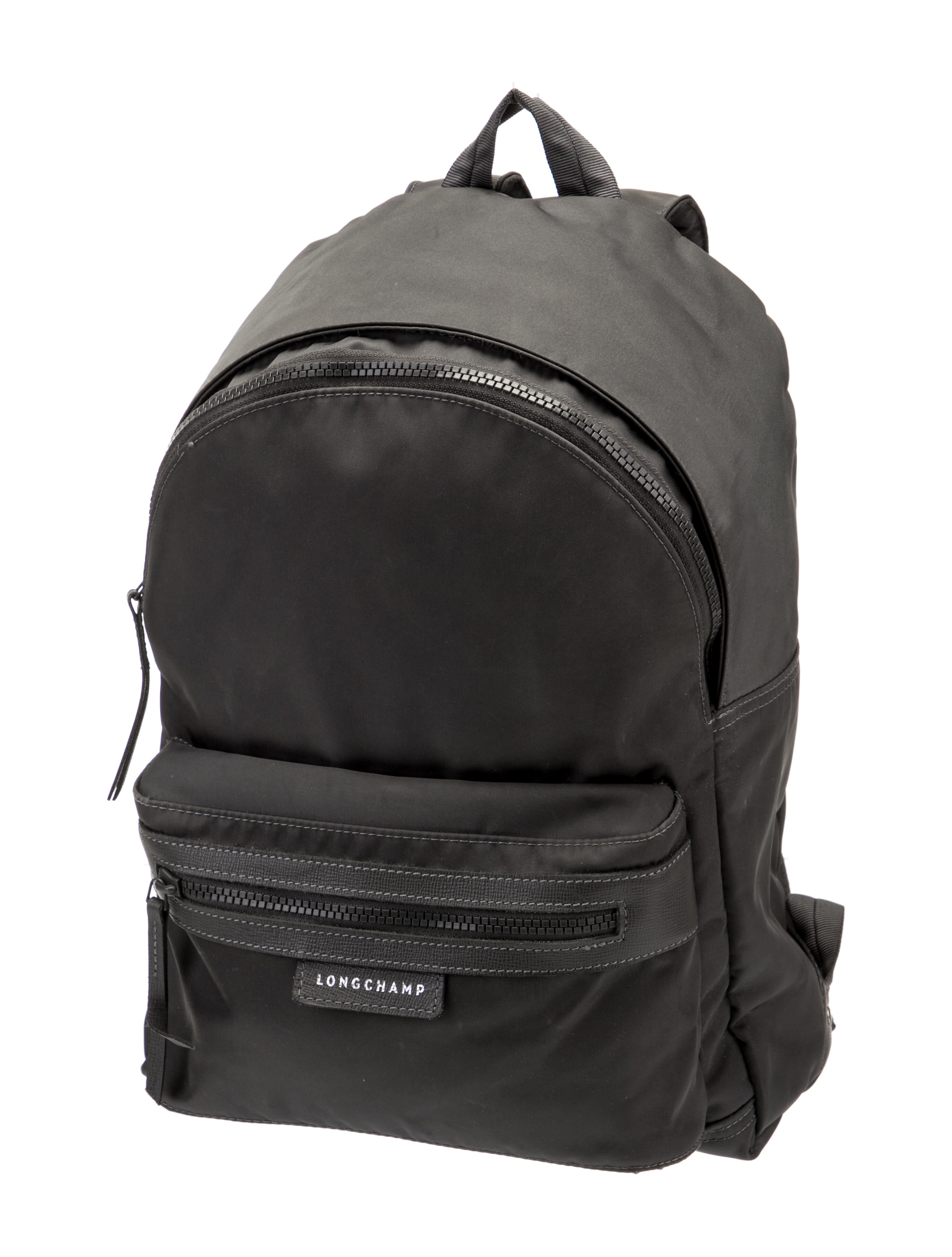 Longchamp Nylon Leather-Trimmed Backpack - Black Backpacks, Handbags ...