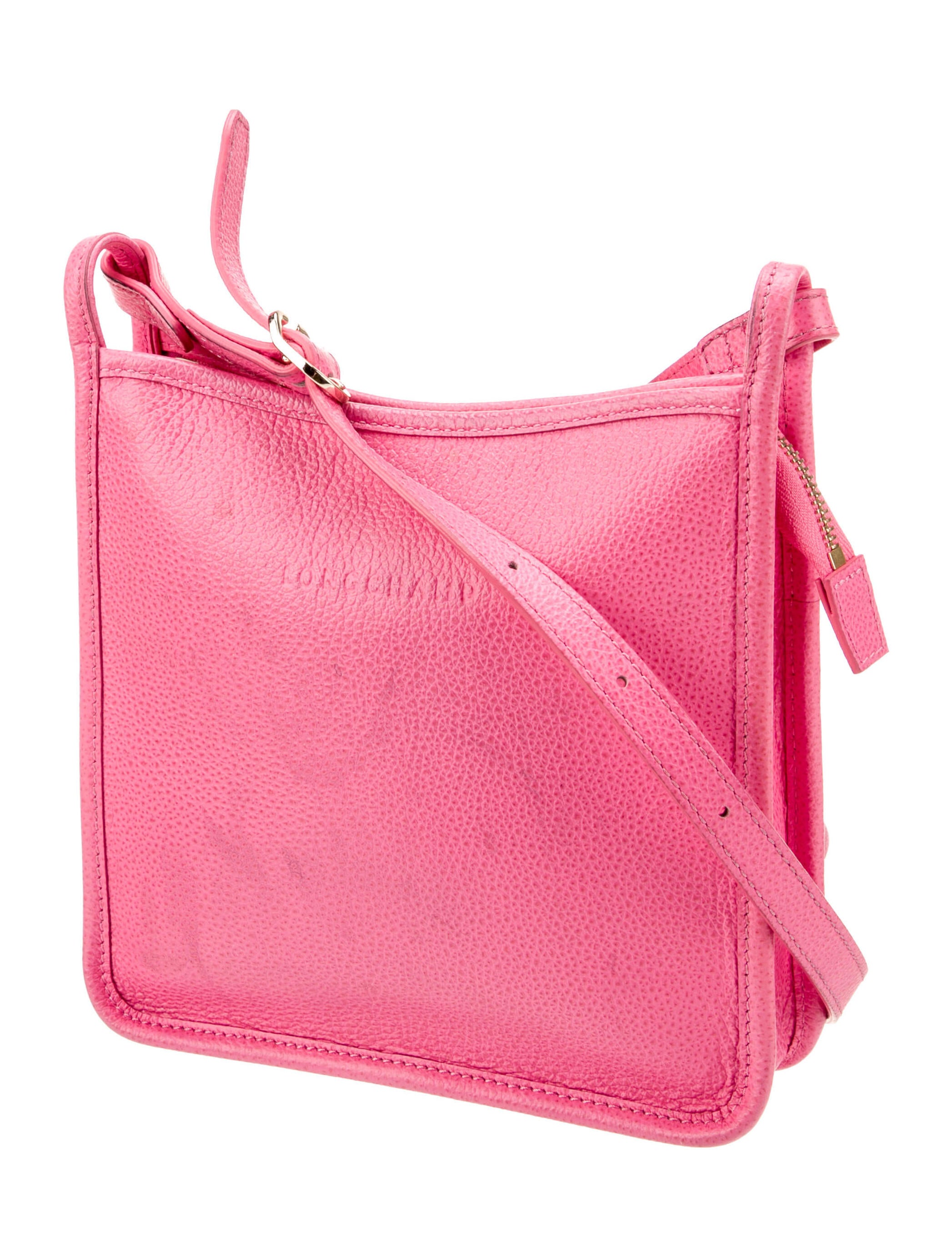 Longchamp Leather Crossbody Bag - Pink Crossbody Bags, Handbags ...