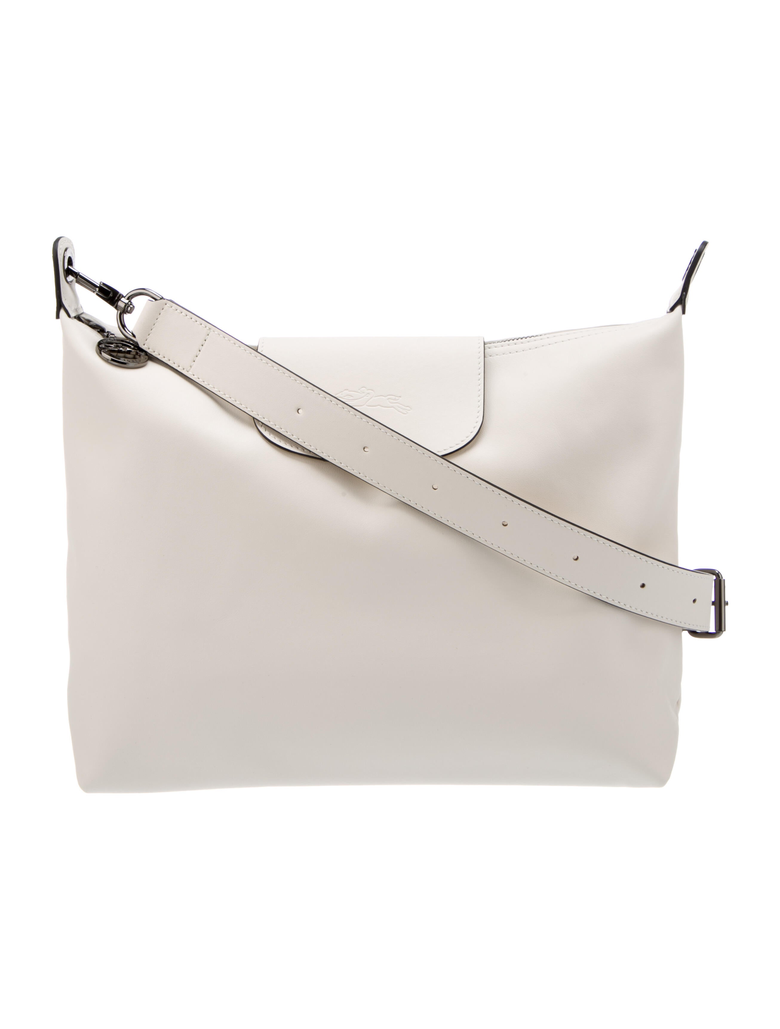 Longchamp Leather Roman Stud Shoulder Bag - Neutrals Shoulder Bags ...