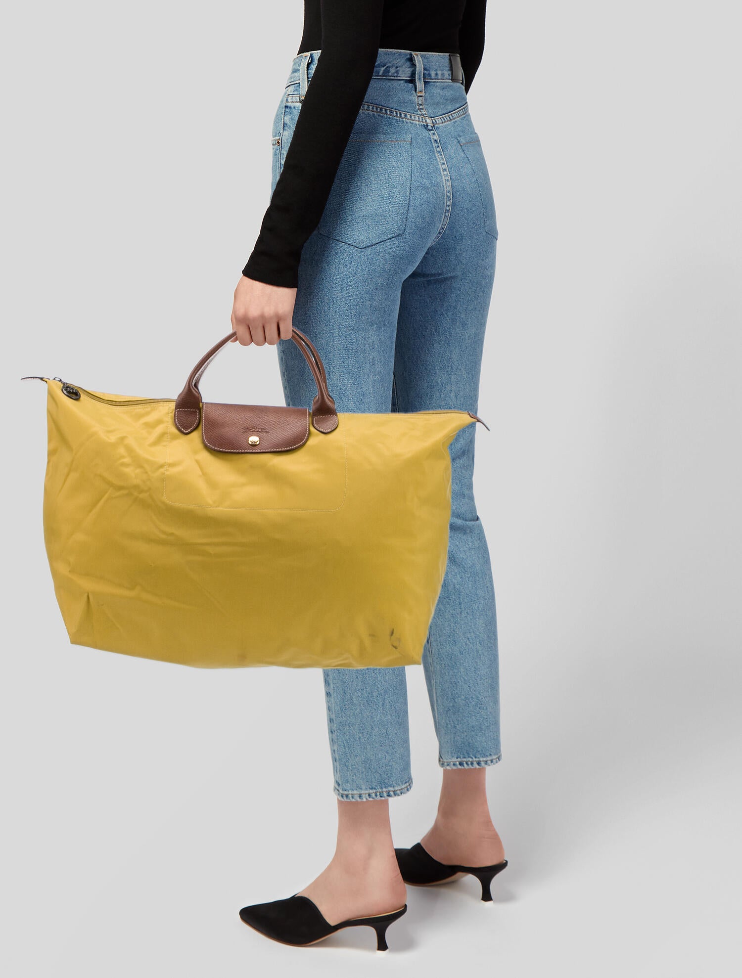 Longchamp Large Nylon Le Pliage Tote Bag - Yellow Totes, Handbags ...