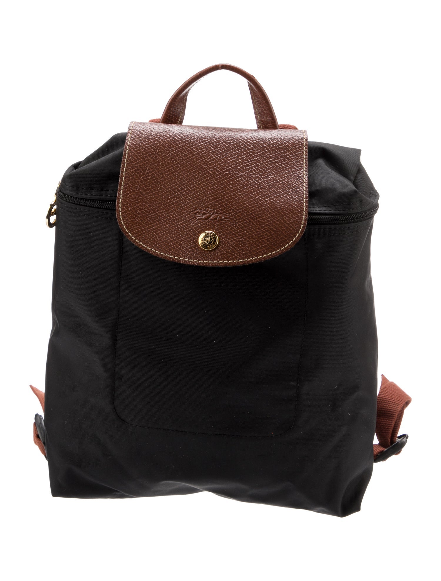 Longchamp Nylon Leather-trimmed Backpack - Black Backpacks, Handbags ...