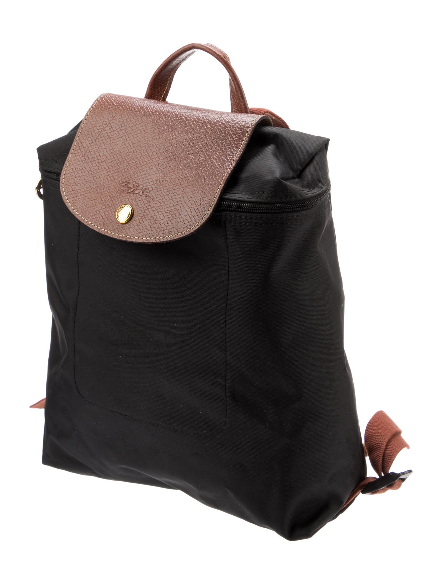 Longchamp Nylon Leather-trimmed Backpack - Black Backpacks, Handbags ...