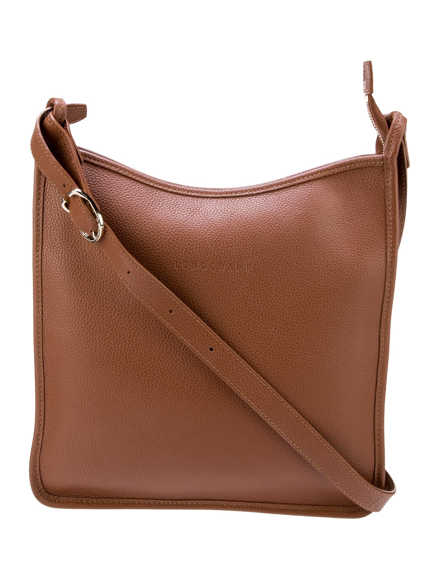Longchamp Solid Leather Crossbody Bag - Brown Crossbody Bags, Handbags ...