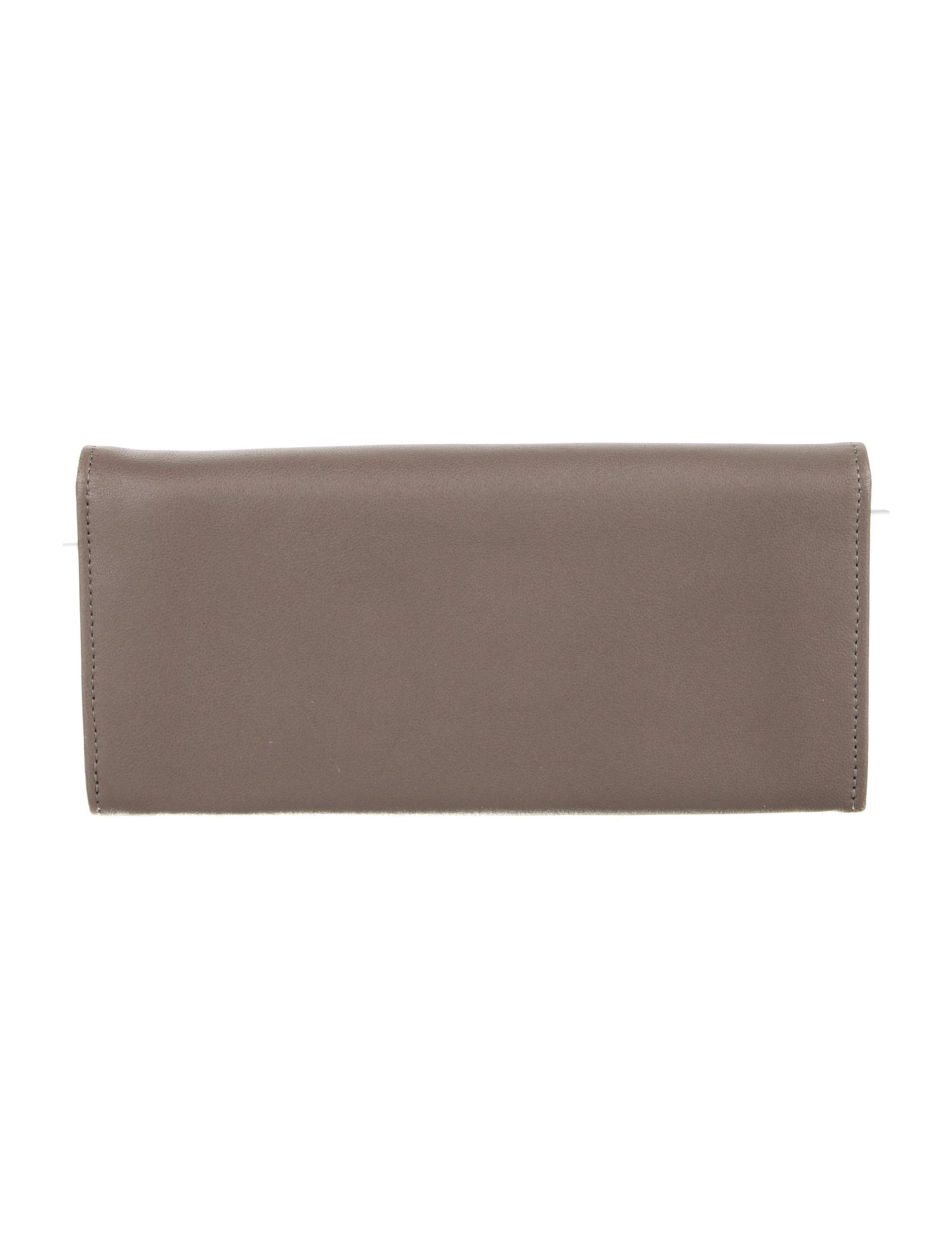Longchamp Leather Continental Wallet - Grey Wallets, Accessories ...