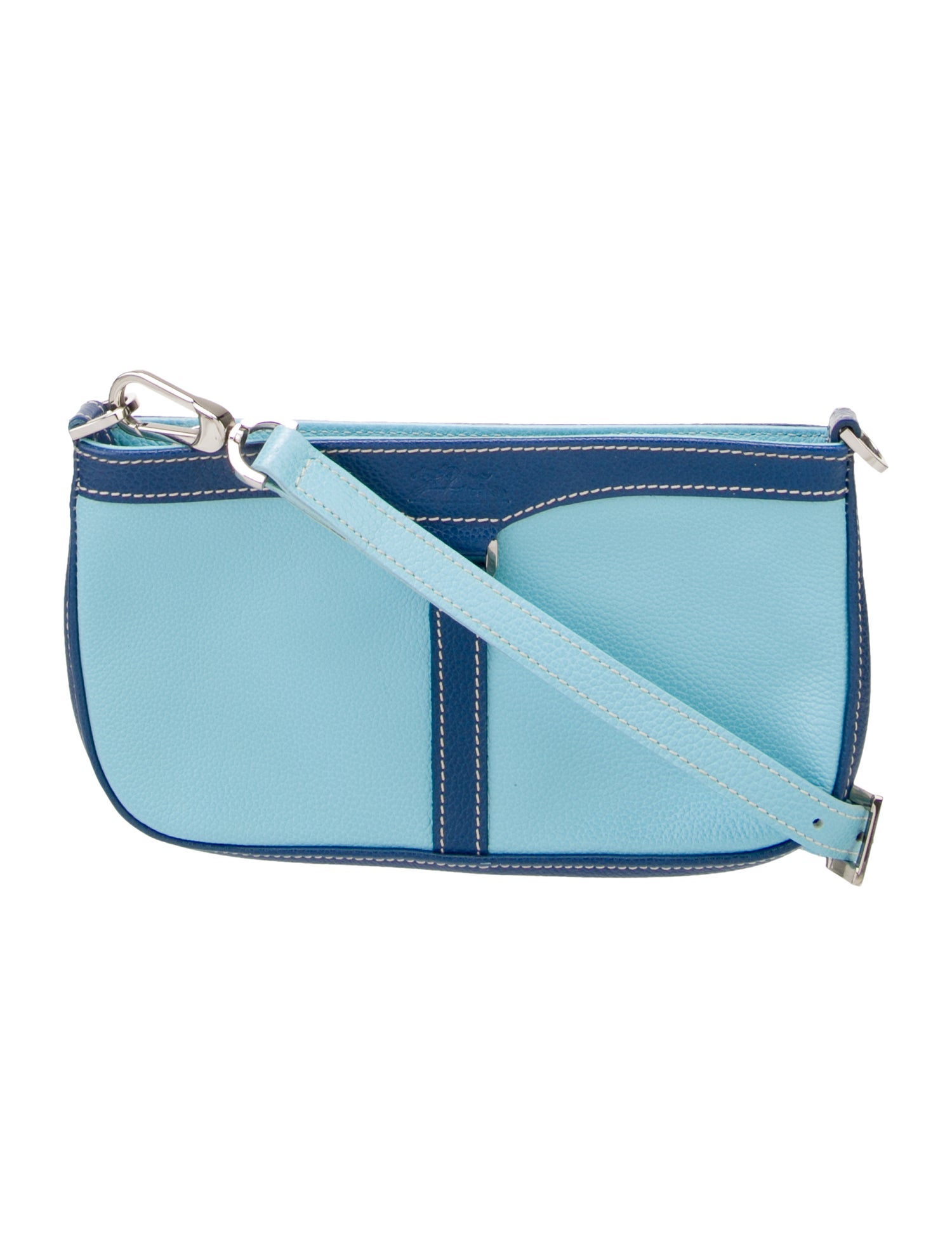 Longchamp Leather Pochette Bag - Blue Handle Bags, Handbags - WL872099 ...