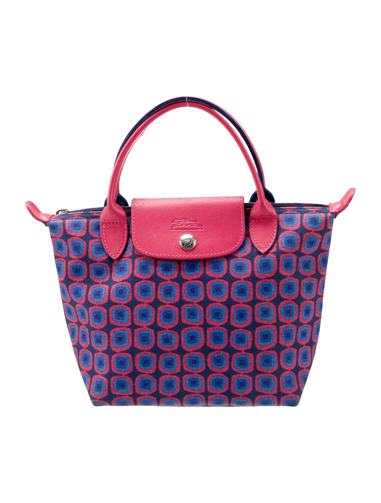 Longchamp Canvas Pliage Handle Bag - Blue Handle Bags, Handbags ...