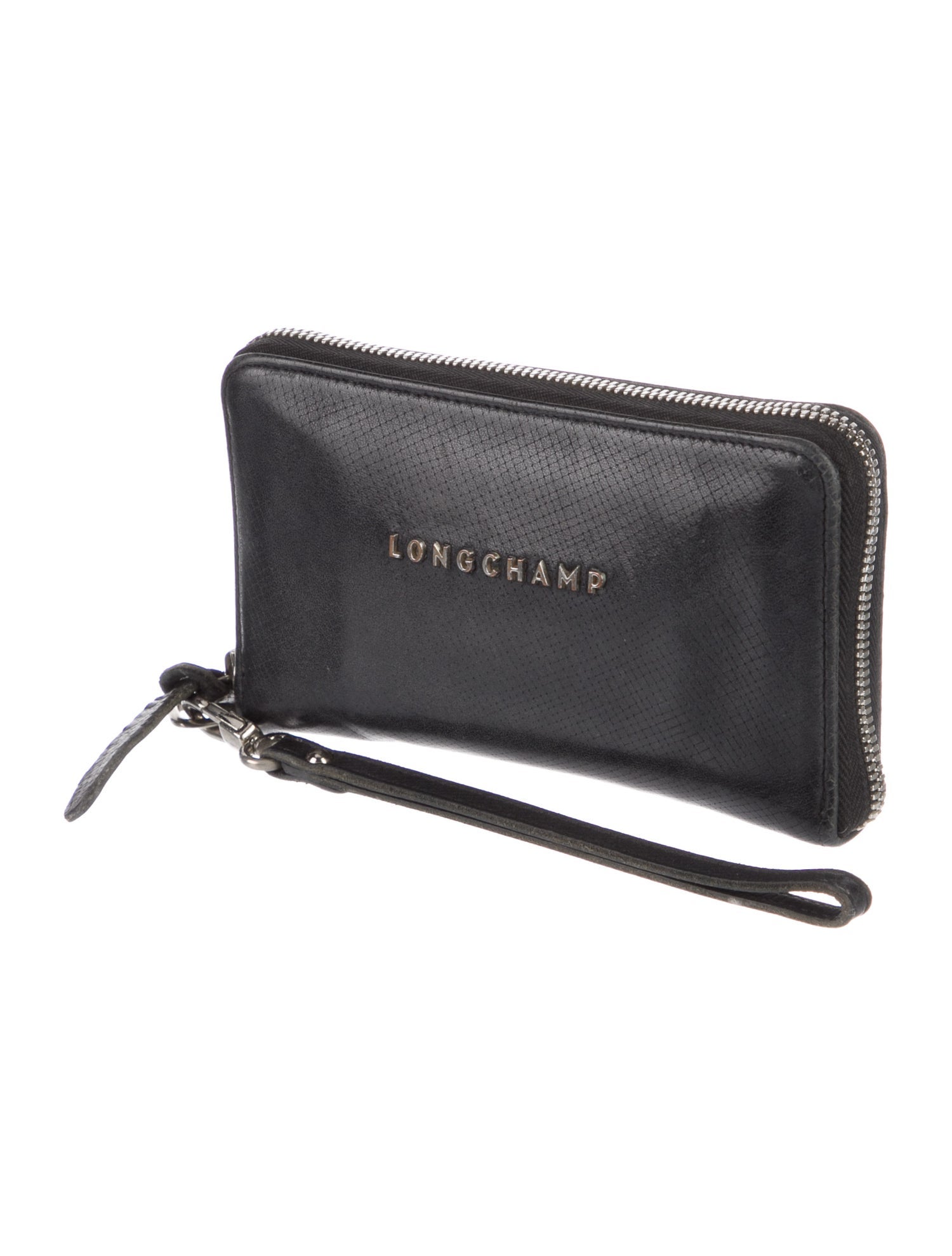 Longchamp Leather Graphic Print Wristlet - Grey Wallets, Accessories ...