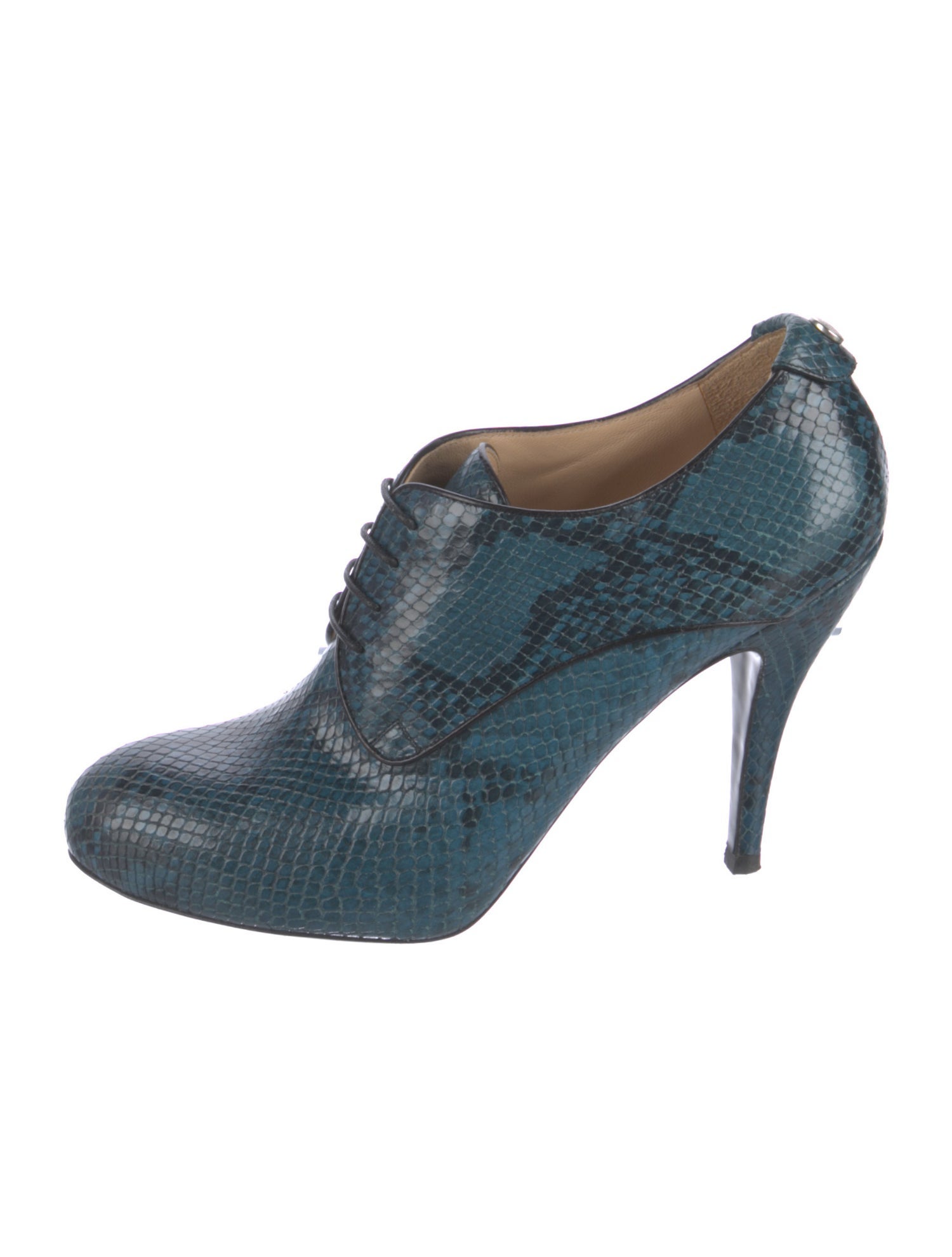 Longchamp Leather Animal Print Pumps - Blue Pumps, Shoes - WL873360 ...