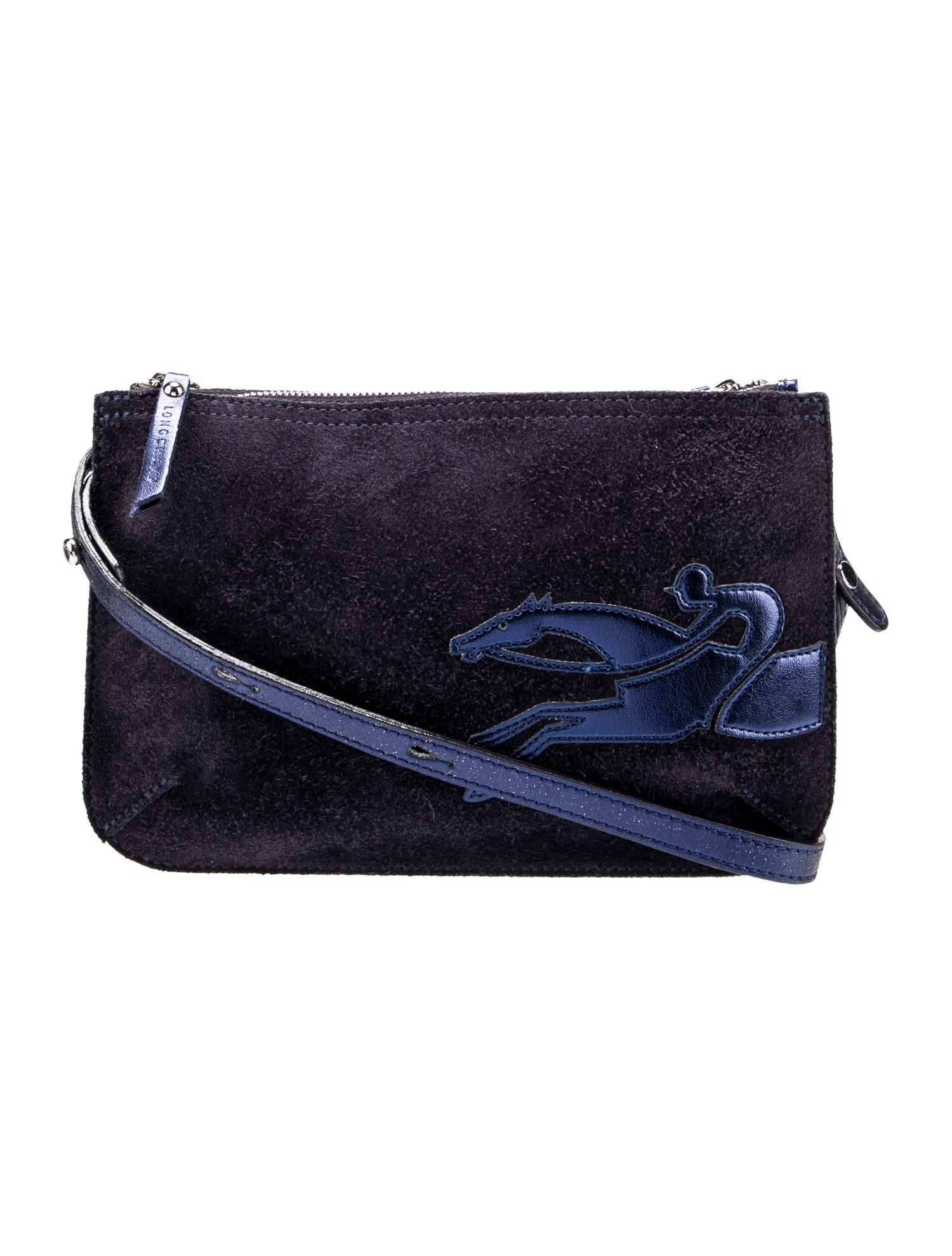 Longchamp Suede Crossbody Bag - Blue Crossbody Bags, Handbags ...