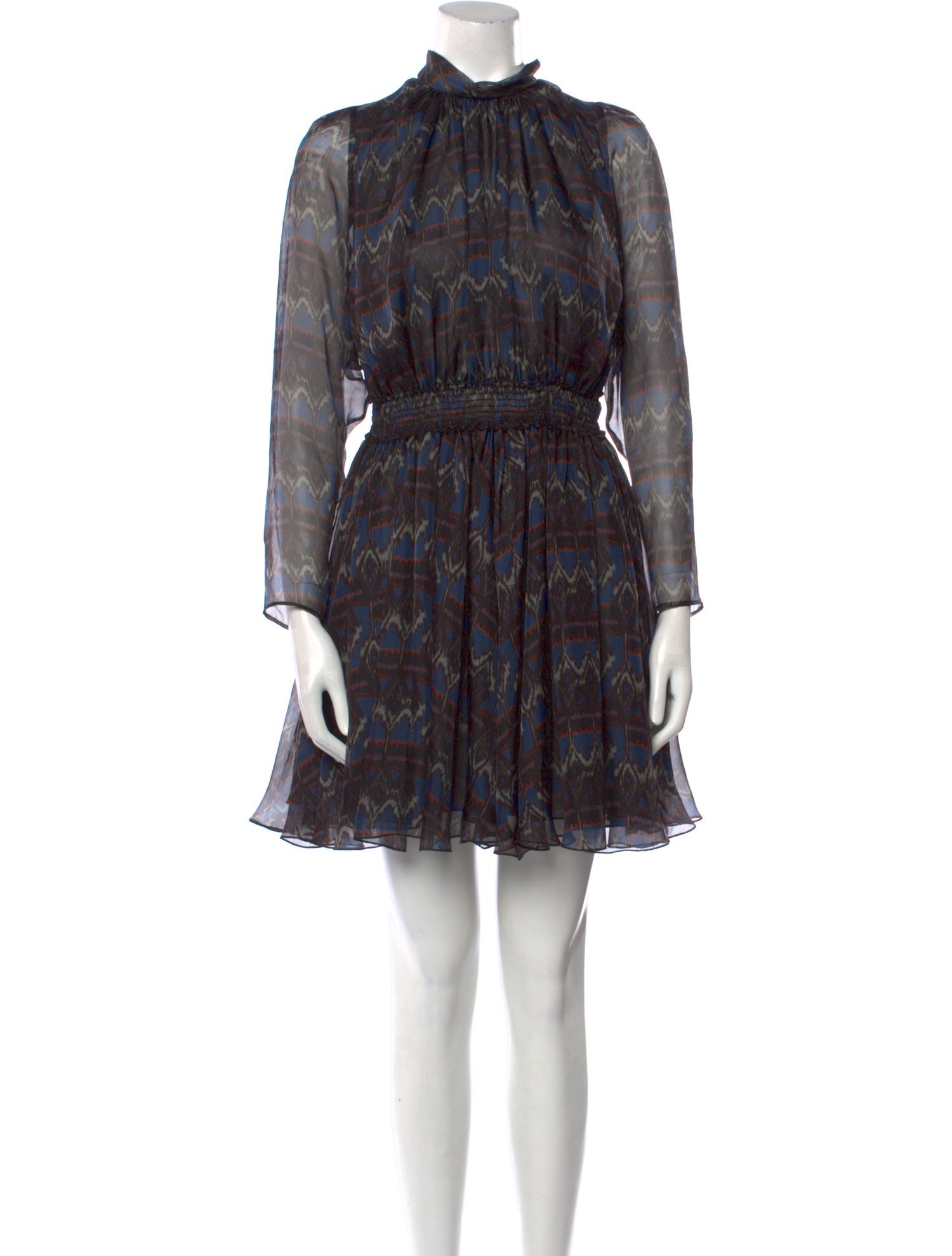 Longchamp Silk Mini Dress - Blue Dresses, Clothing - WL873842 | The ...