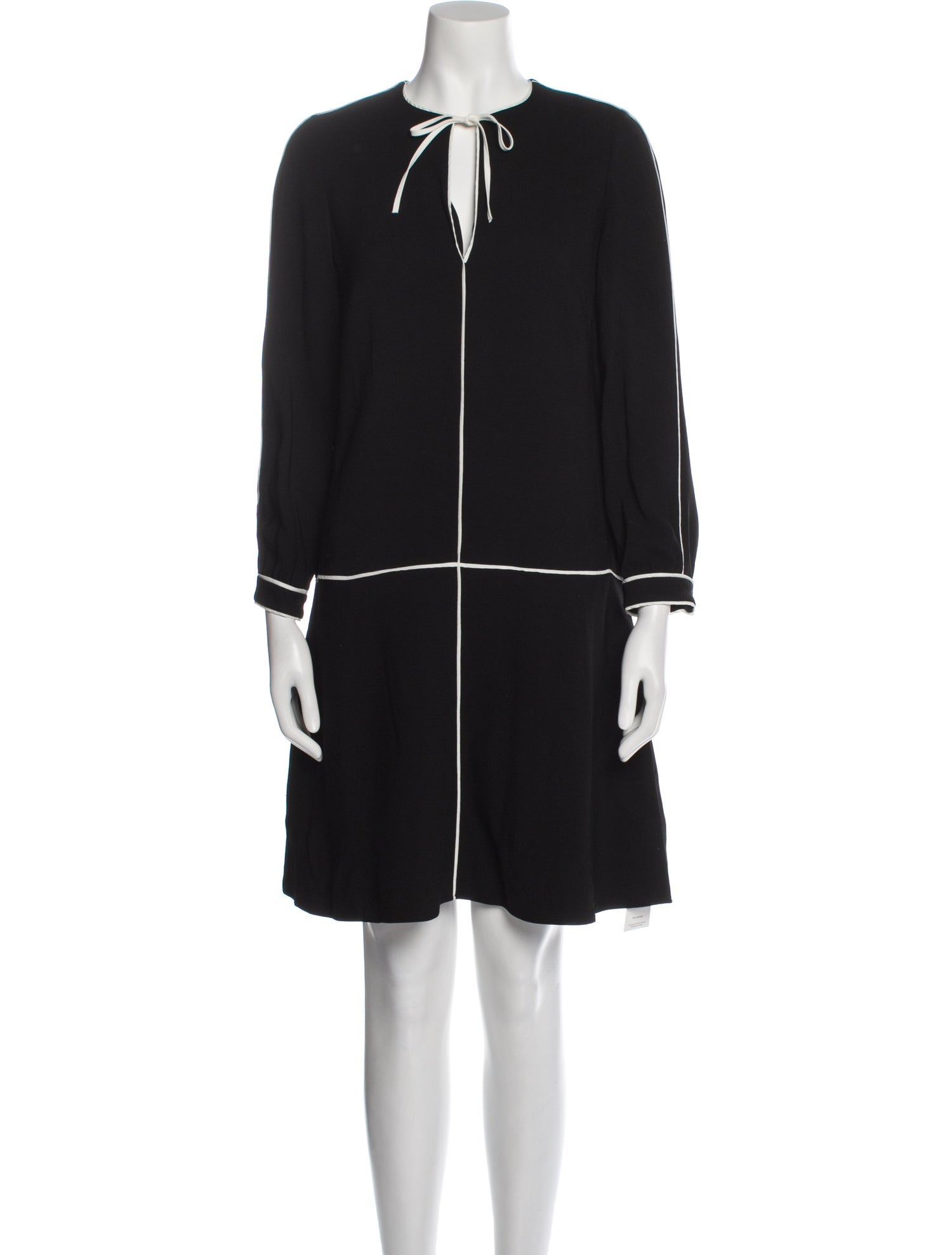 Longchamp V-Neck Mini Dress - Black Dresses, Clothing - WL873910 | The ...