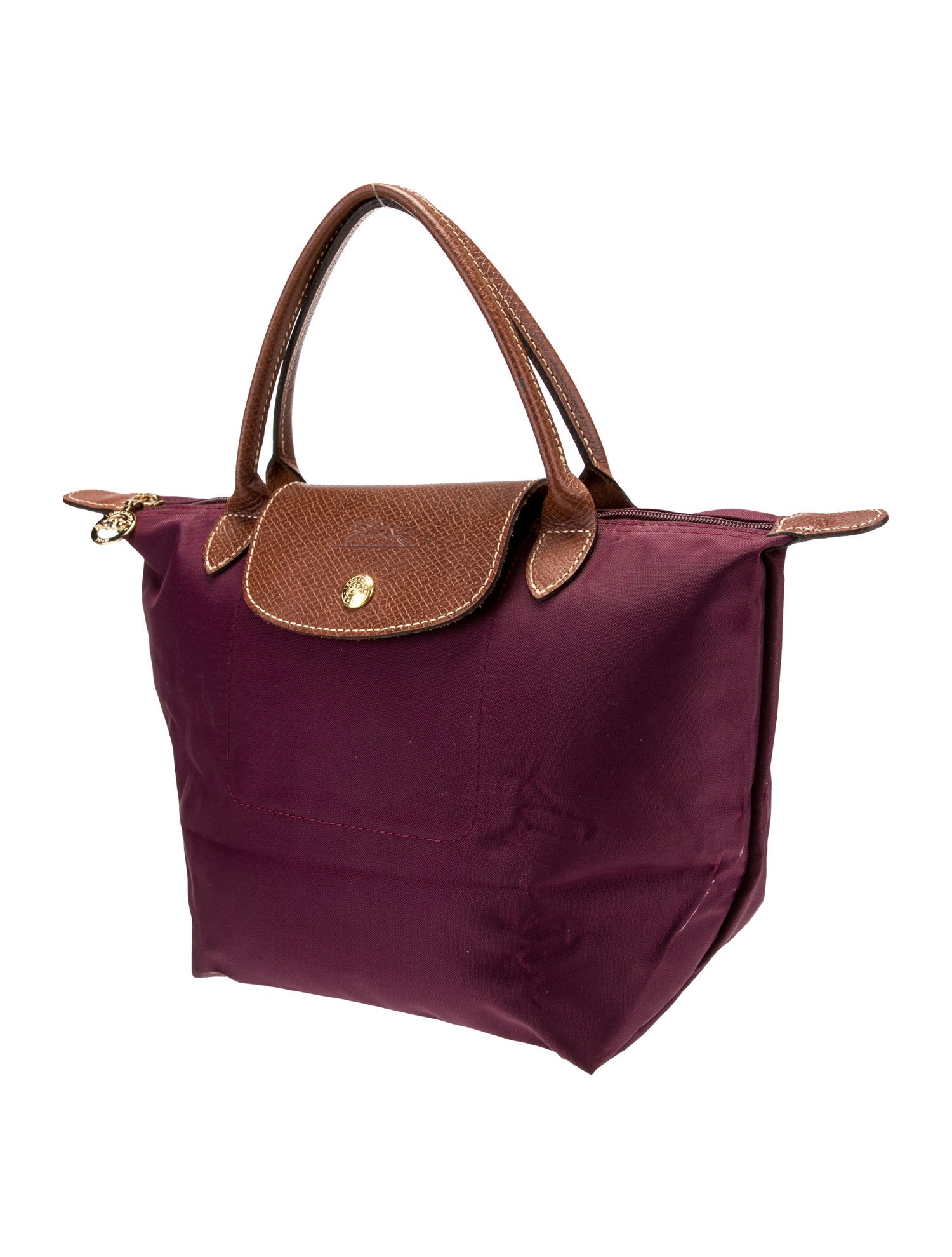 Longchamp Les Pliages Type "S" - Purple Handle Bags, Handbags ...