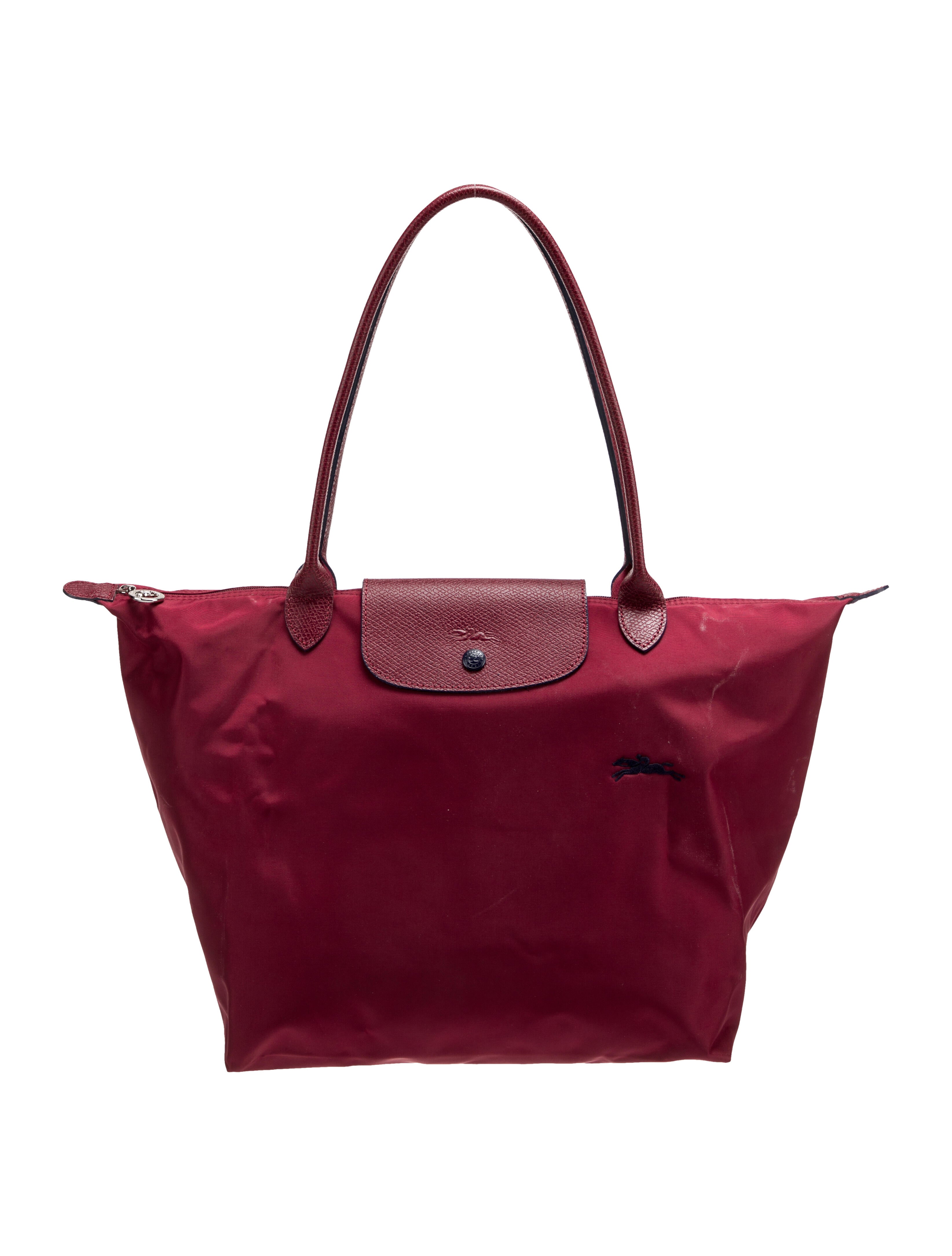 Longchamp Solid Nylon Tote Bag - Burgundy Totes, Handbags - WL874590 ...