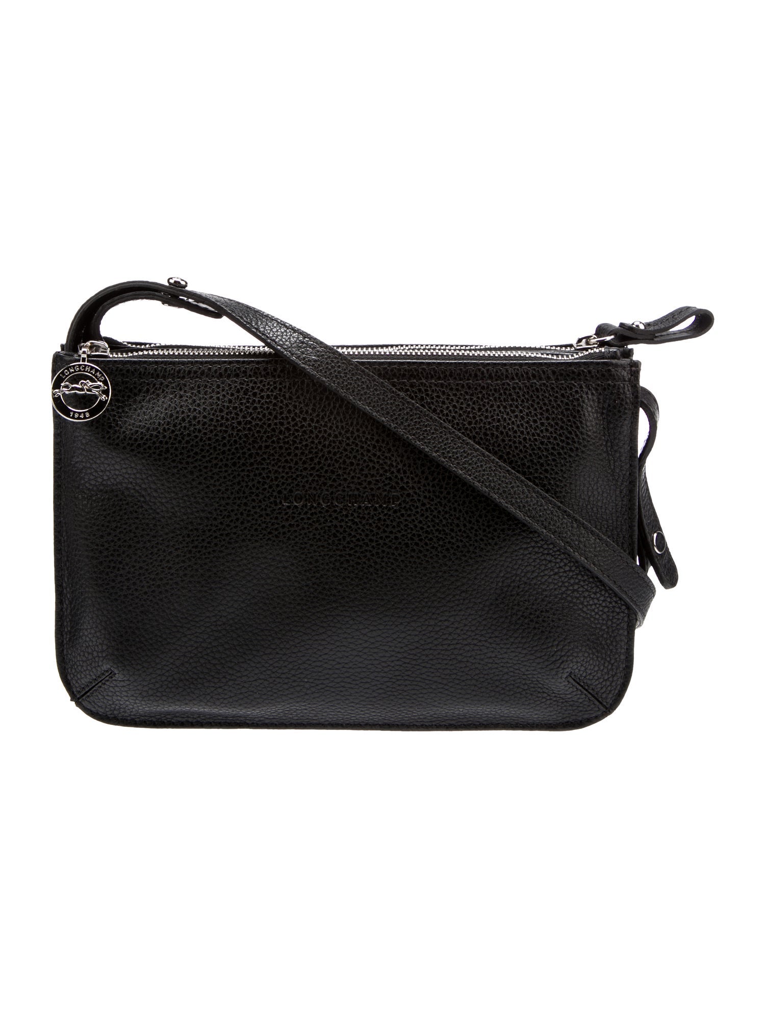 Longchamp Leather Crossbody Bag - Black Crossbody Bags, Handbags ...