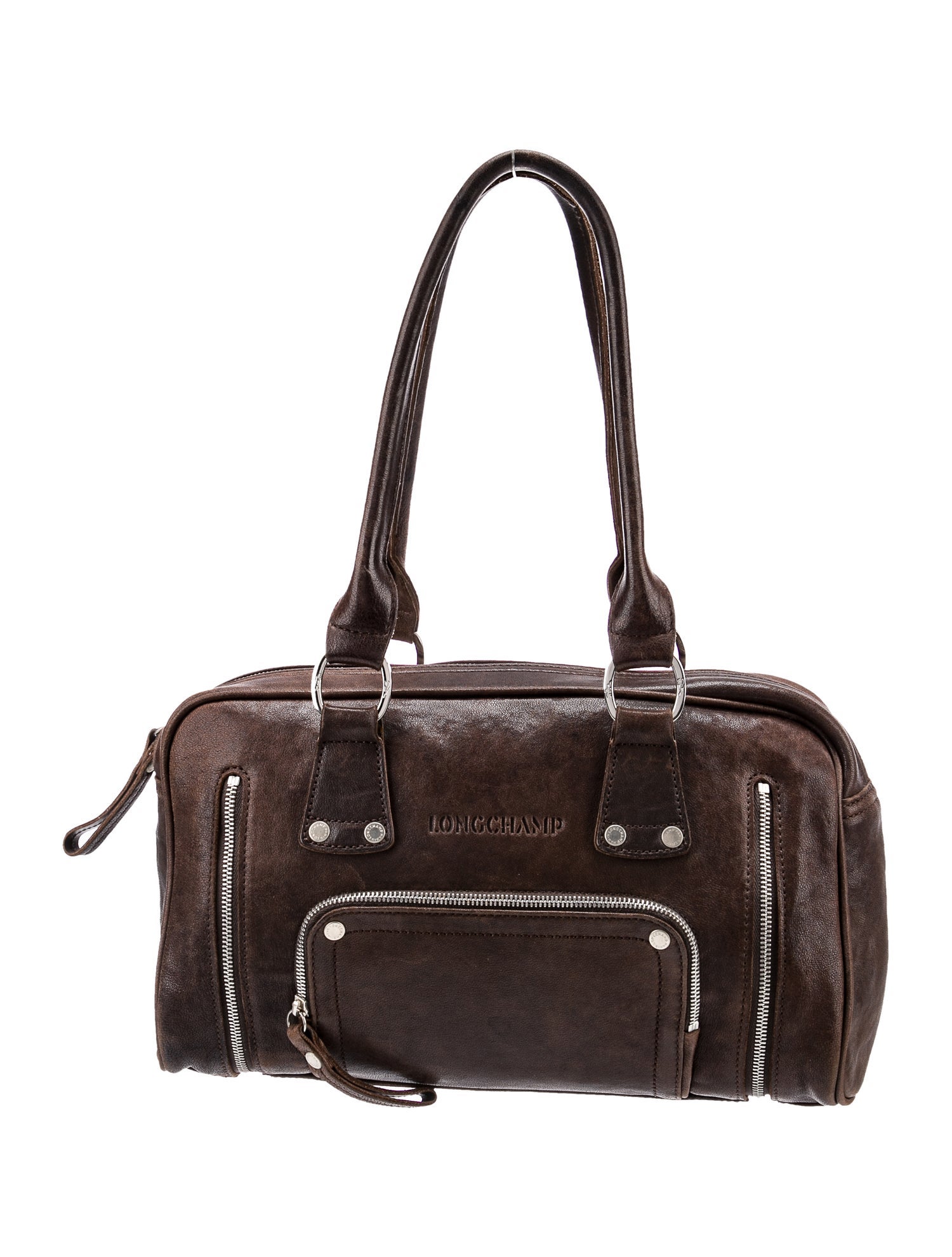 Longchamp Leather Shoulder Bag - Brown Shoulder Bags, Handbags ...
