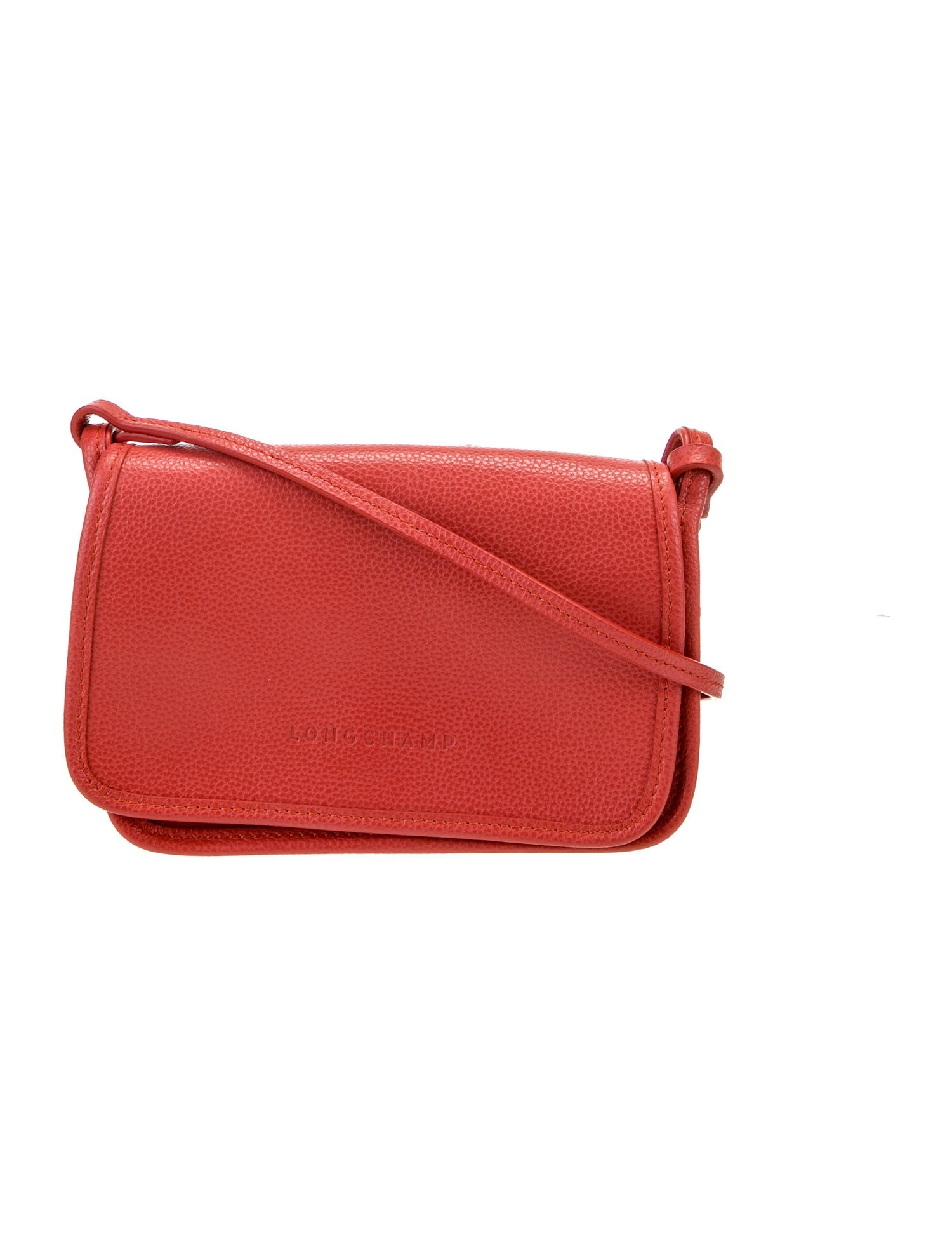 Longchamp Solid Leather Crossbody Bag - Red Crossbody Bags, Handbags ...
