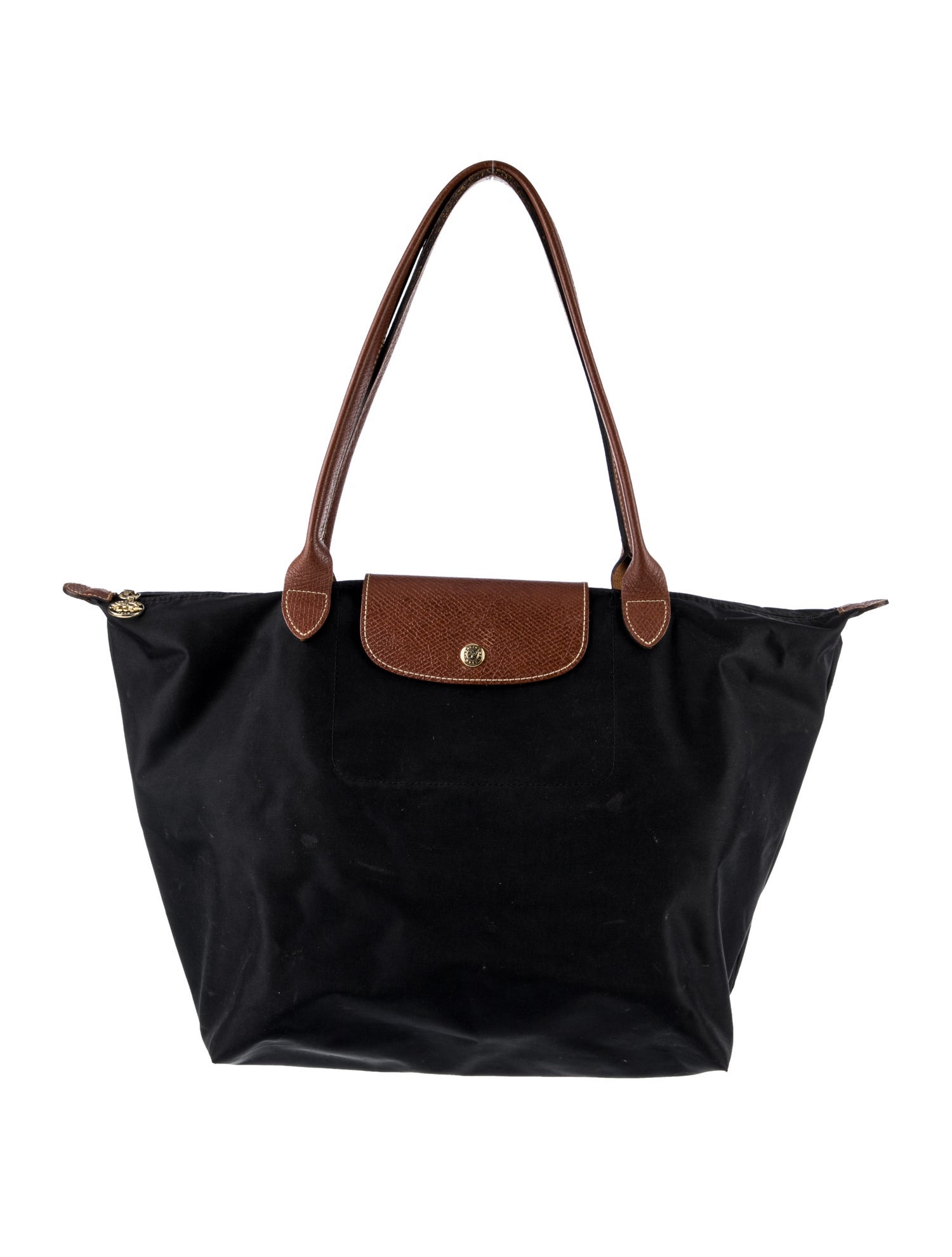 Longchamp Solid Nylon Handle Bag - Black Handle Bags, Handbags ...