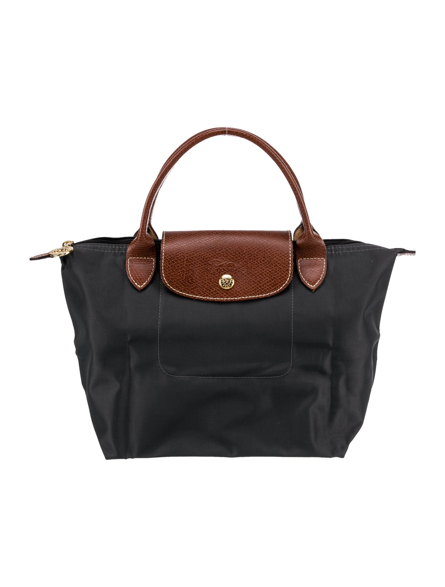 Longchamp Large Nylon Handle Bag - Black Handle Bags, Handbags ...
