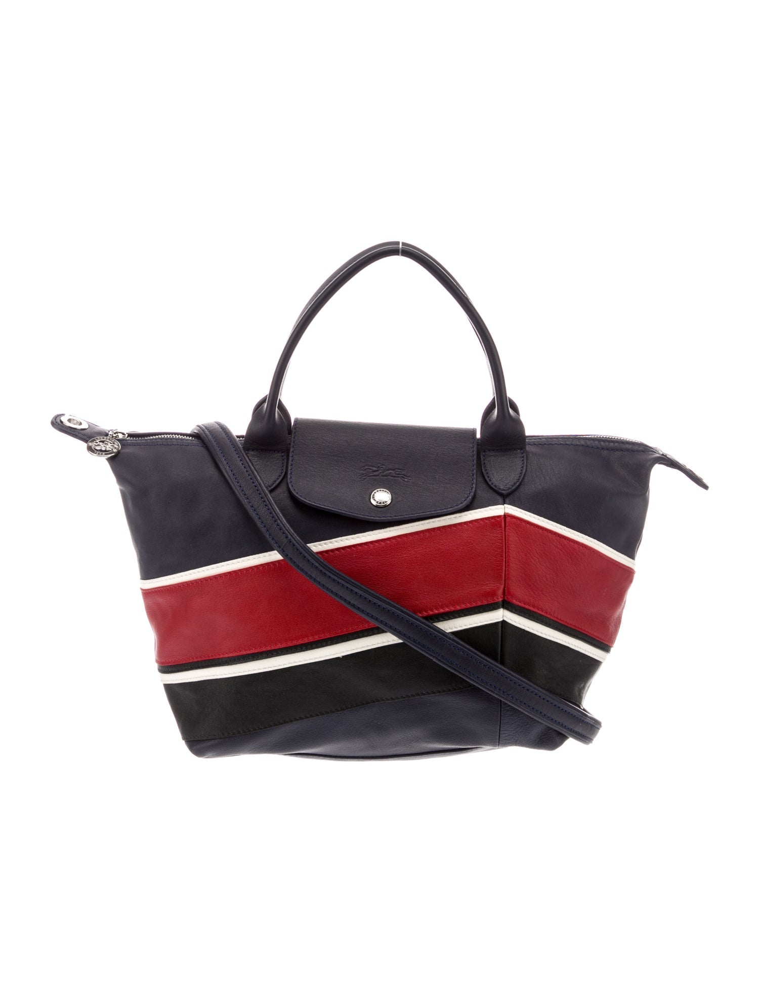 Longchamp Le Pliage Cuir Small Leather Tote w/Tags - Blue Totes ...