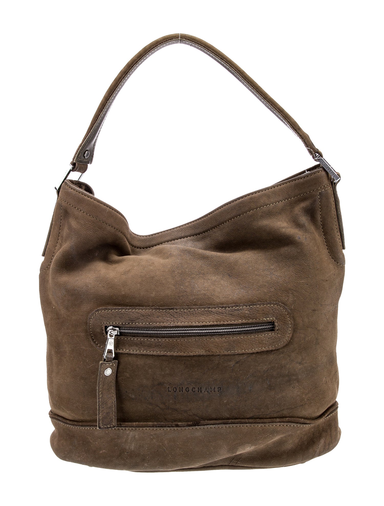 Longchamp Suede Shoulder Bag - Brown Shoulder Bags, Handbags - WL876292 ...