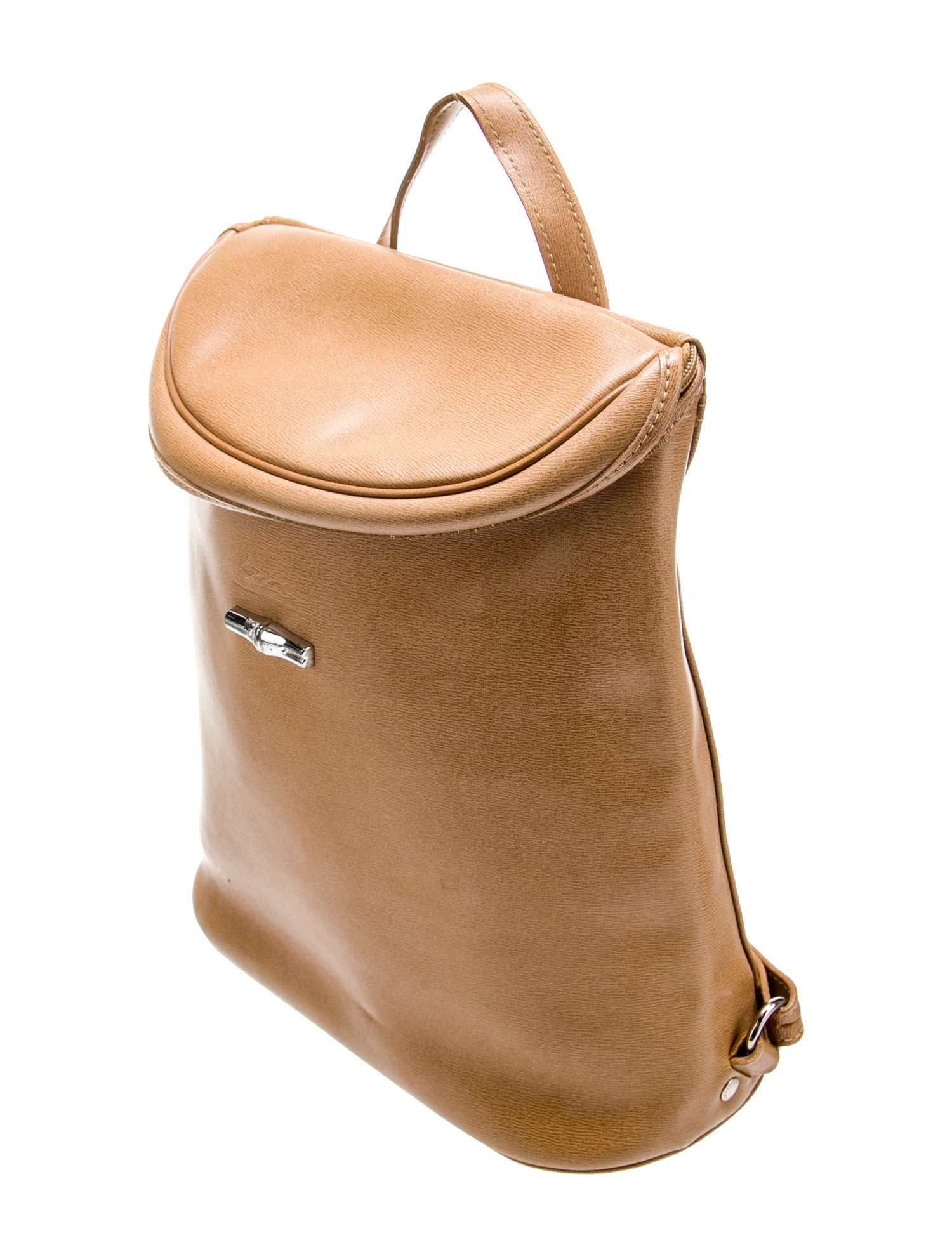 Longchamp Solid Leather Backpack - Neutrals Backpacks, Handbags ...