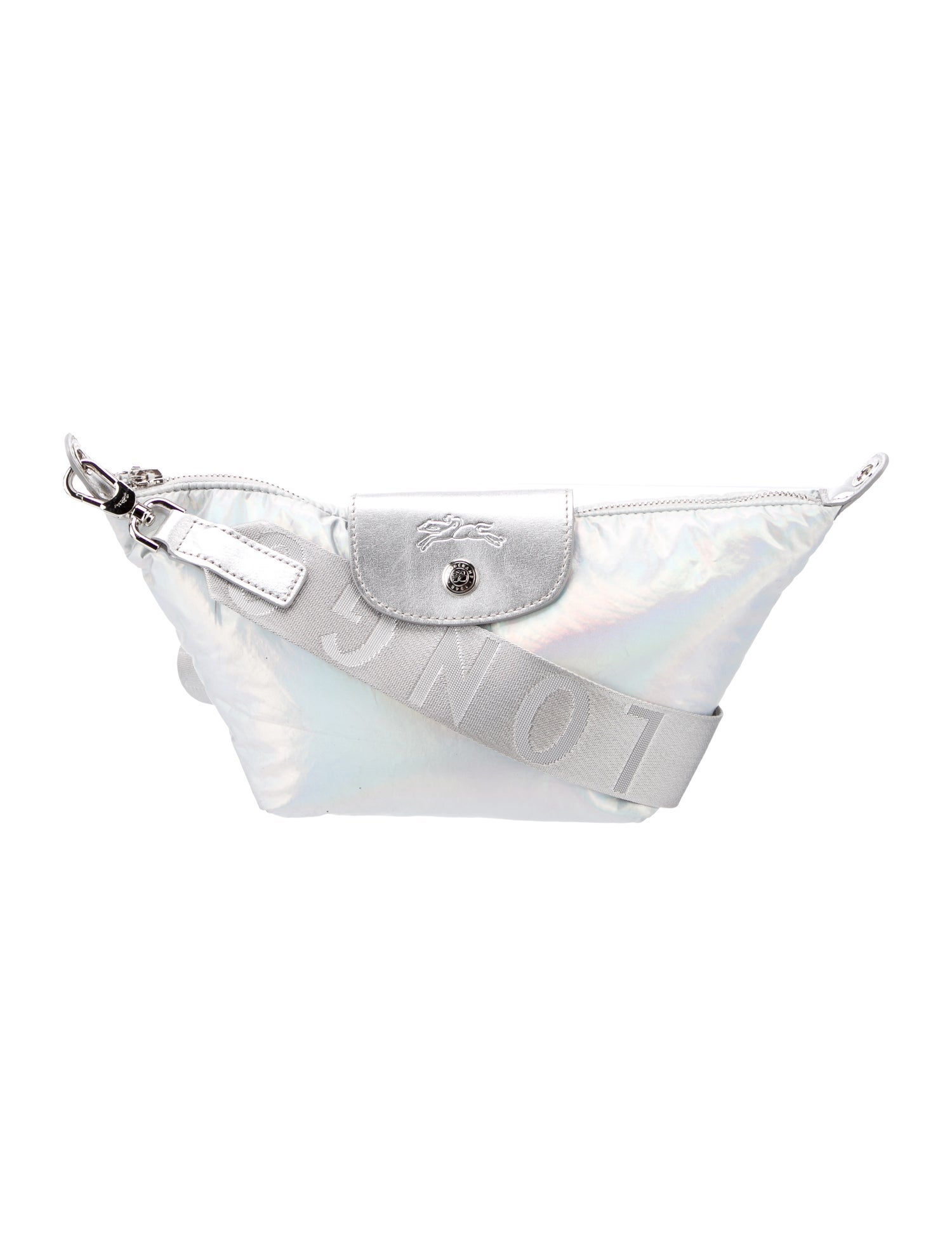 Longchamp Nylon Shoulder Bag - Silver Shoulder Bags, Handbags ...